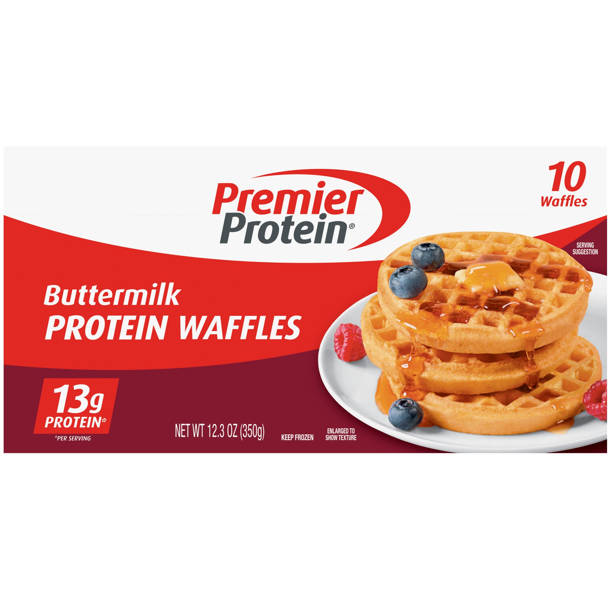 Premier Protein Frozen 13g Protein Waffles - Shop Entrees & sides at H-E-B