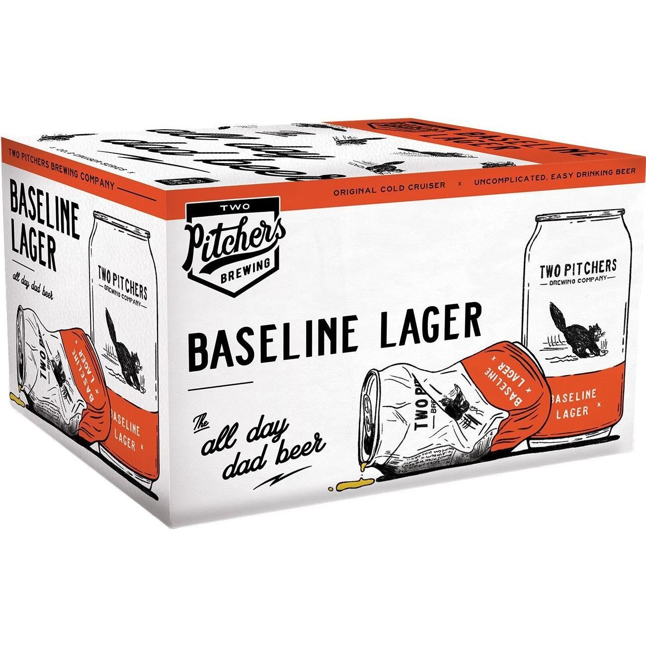 Two Pitchers Brewing Baseline Lager Craft Beer 6 pk Cans - Shop Beer at ...