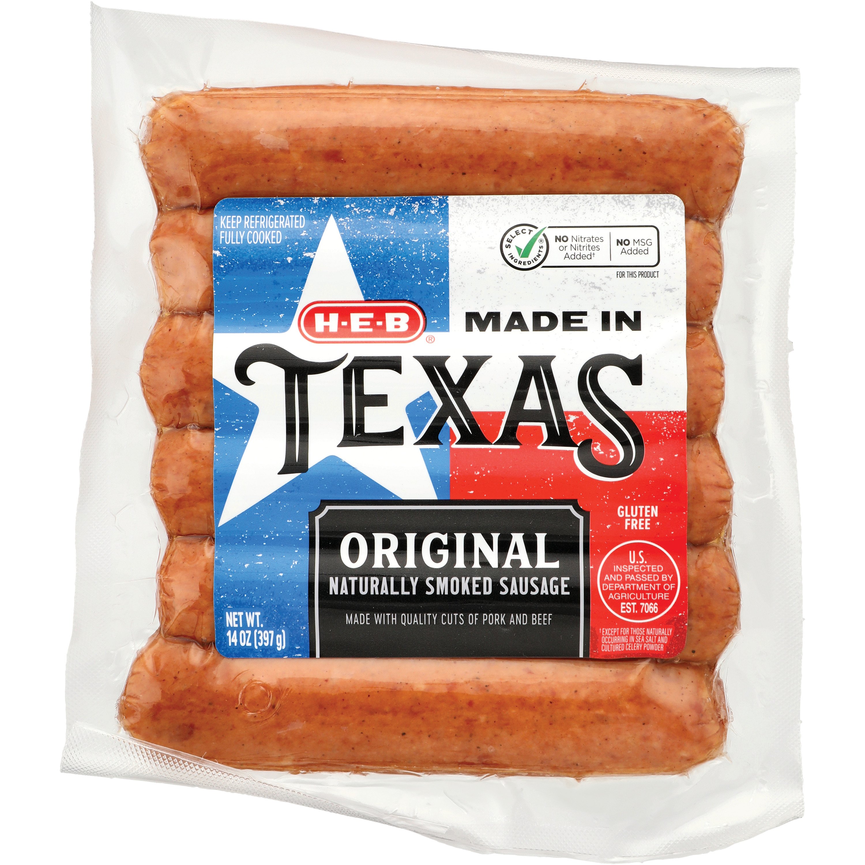 H-E-B Made in Texas Smoked Sausage Links - Shop Sausage at H-E-B