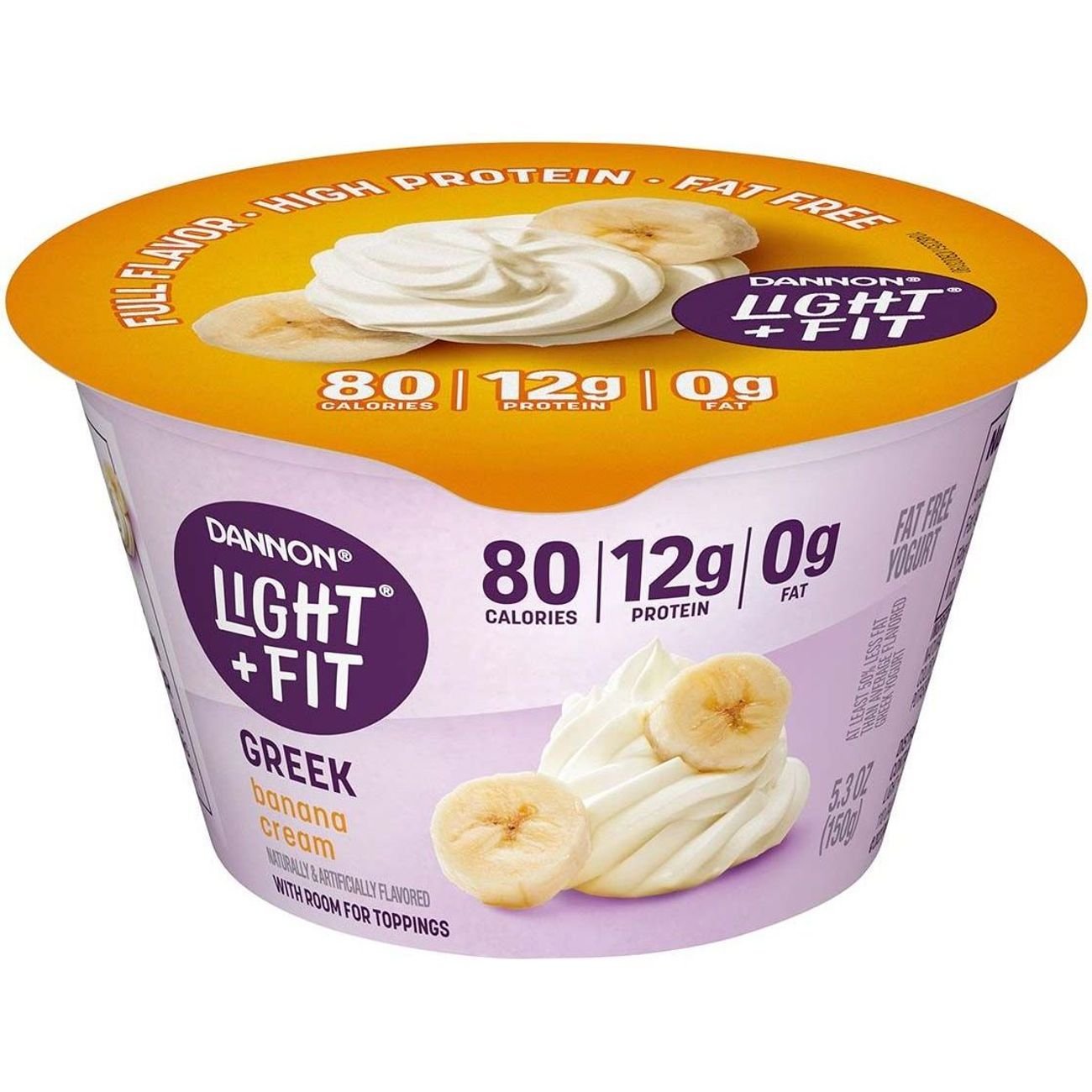 Dannon Light + Fit Banana Cream Greek Yogurt - Shop Yogurt at H-E-B