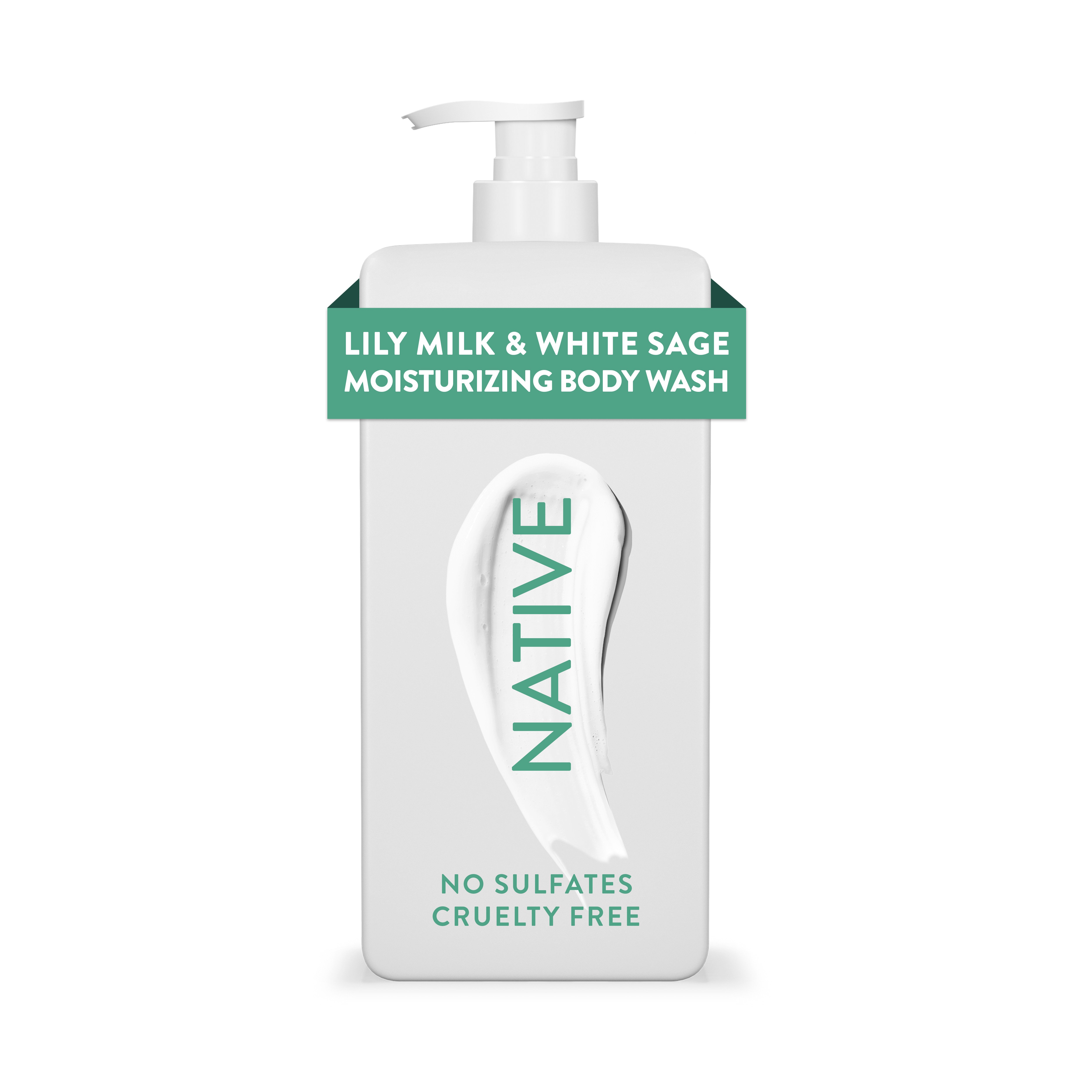 Native Moisturizing Body Wash - Lily Milk & White Sage, Sulfate Free ...