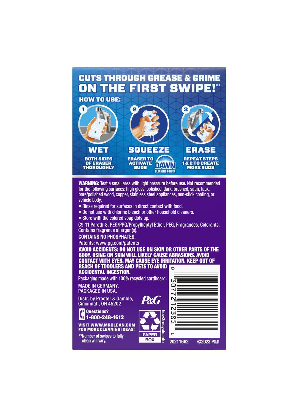 Mr. Clean Magic Eraser Ultra Foamy Multi-Purpose Cleaner Pad - Dawn ...