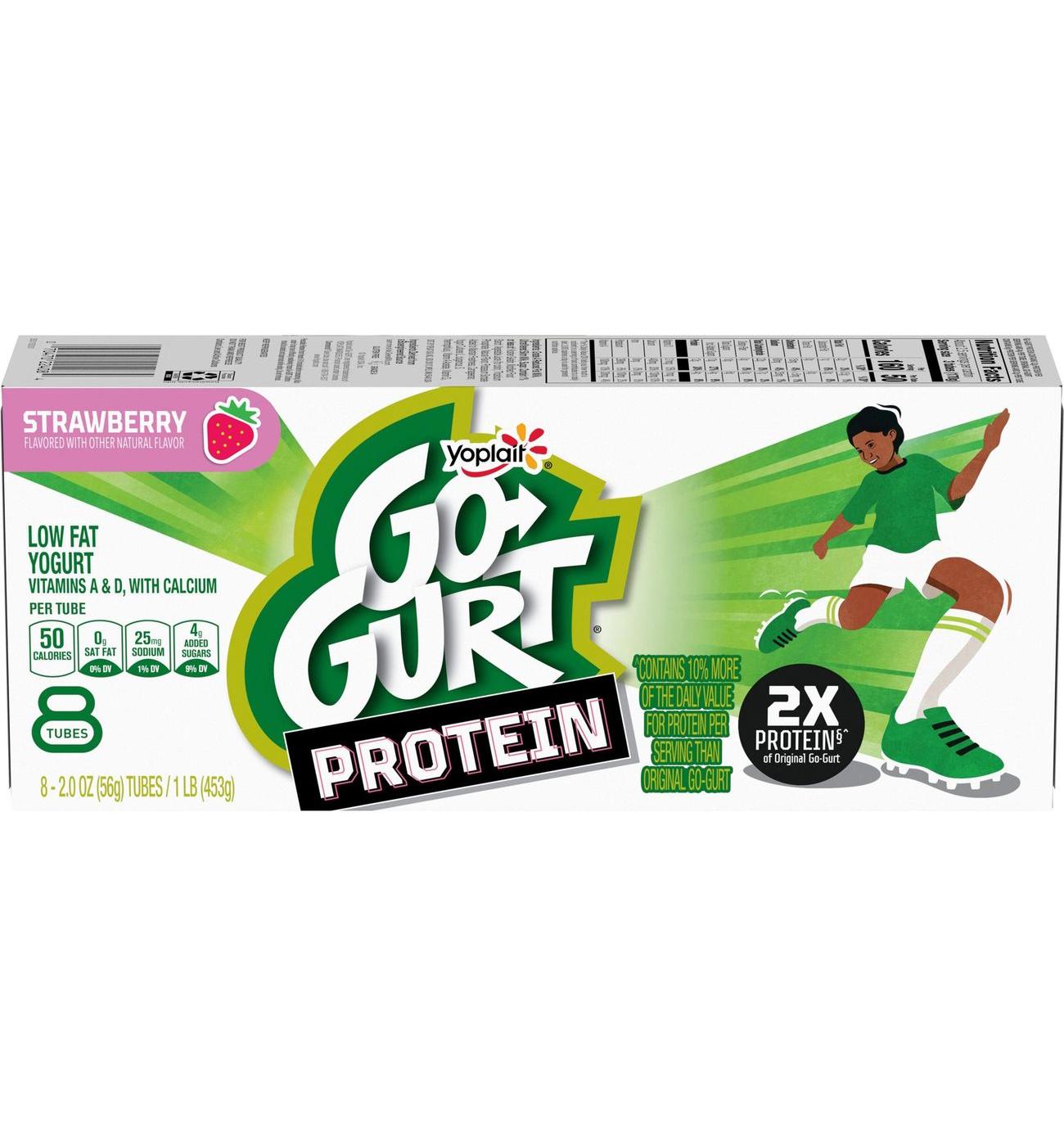 Yoplait GoGurt Protein Strawberry Yogurt Tubes - Shop Yogurt at H-E-B