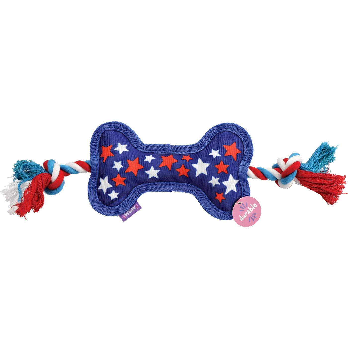 Woof & Whiskers Patriotic Bone Plush Dog Toy - Shop Plush toys at H-E-B