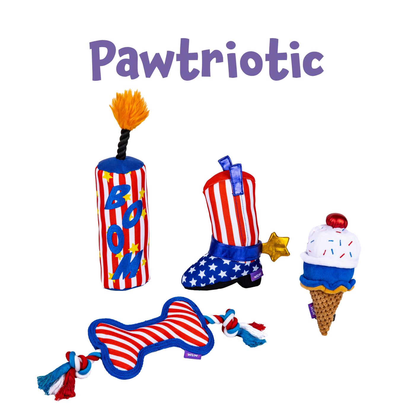 Woof & Whiskers Patriotic Bone Plush Dog Toy - Shop Plush toys at H-E-B
