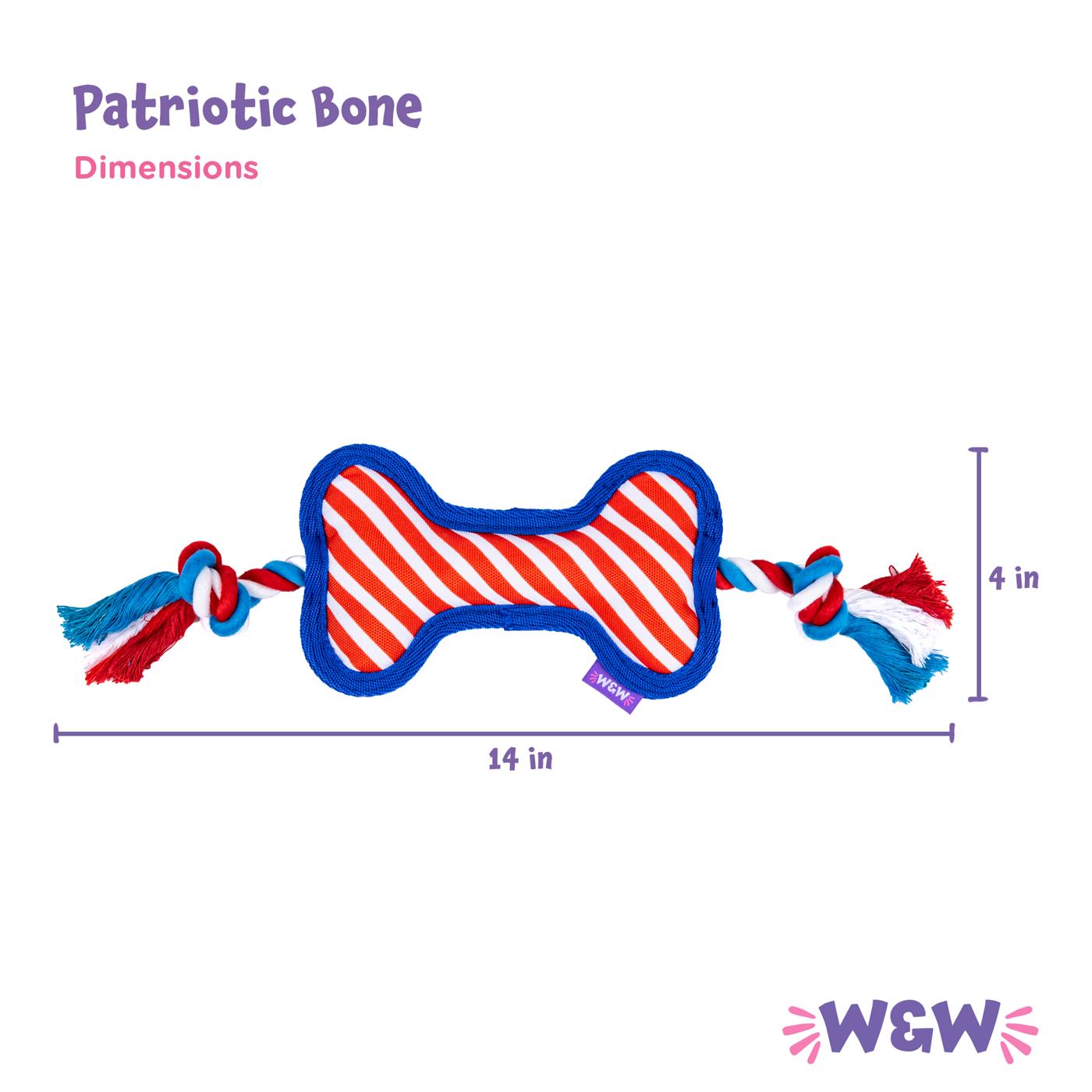 Woof & Whiskers Patriotic Bone Plush Dog Toy - Shop Plush toys at H-E-B