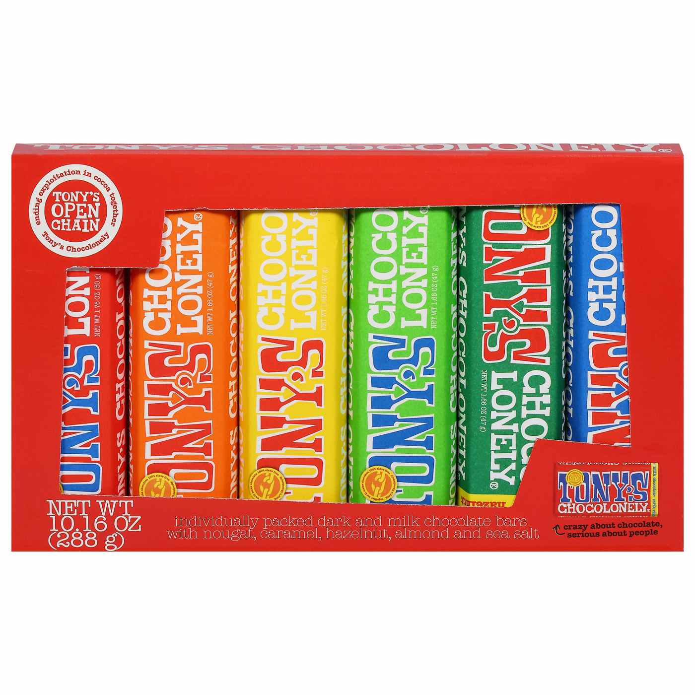 Tony's Chocolonely Rainbow Chocolate Bars - Variety Pack - Shop Candy ...