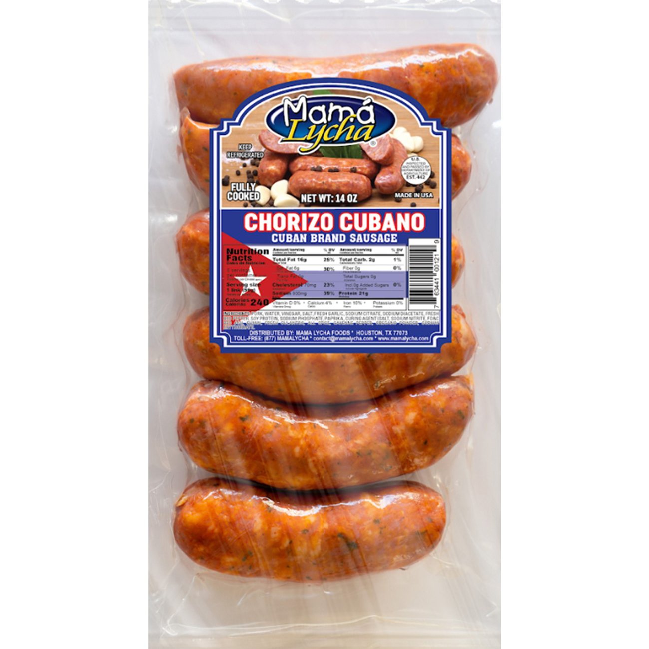 Mama Lycha Chorizo Cubano Cuban Sausage - Shop Sausage at H-E-B
