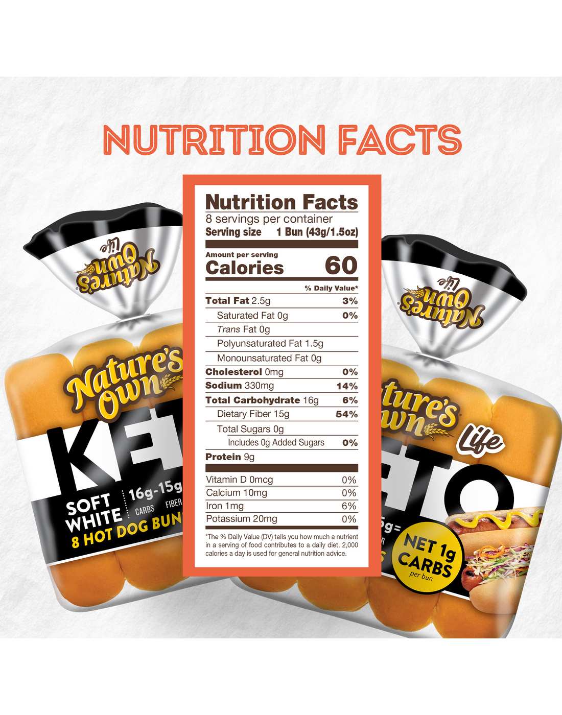 Nature's Own Keto Hotdog Buns - Shop Buns & rolls at H-E-B