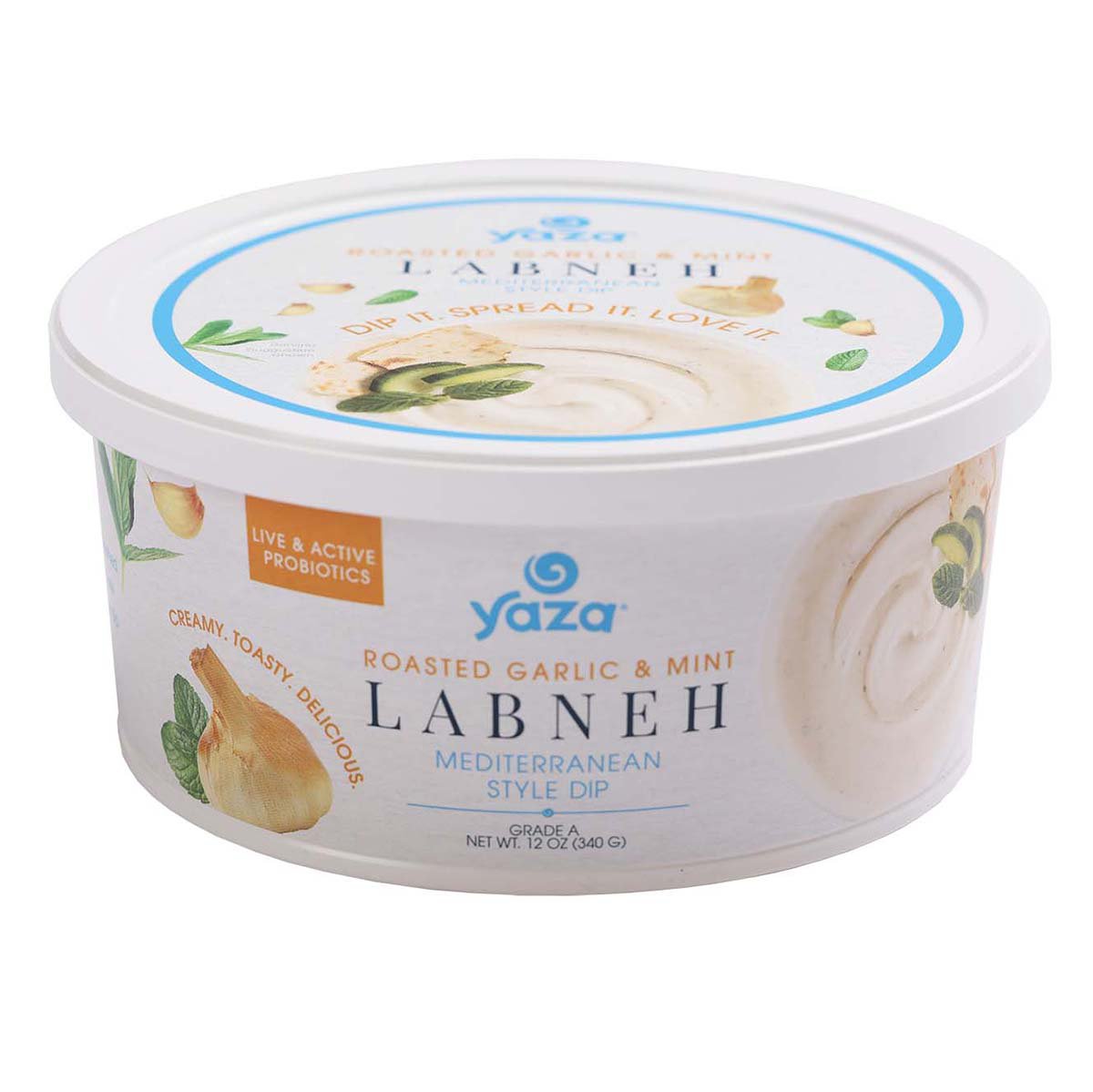 Yaza Roasted Garlic & Mint Labneh, 12 oz | Central Market - Really Into ...