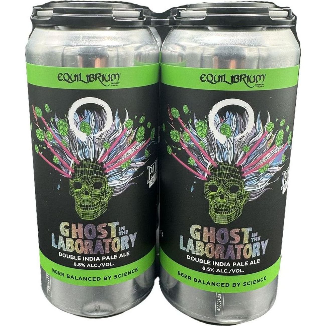 Equilibrium Brewery Ghost in The Laboratory Double IPA Beer 4 pk Cans ...
