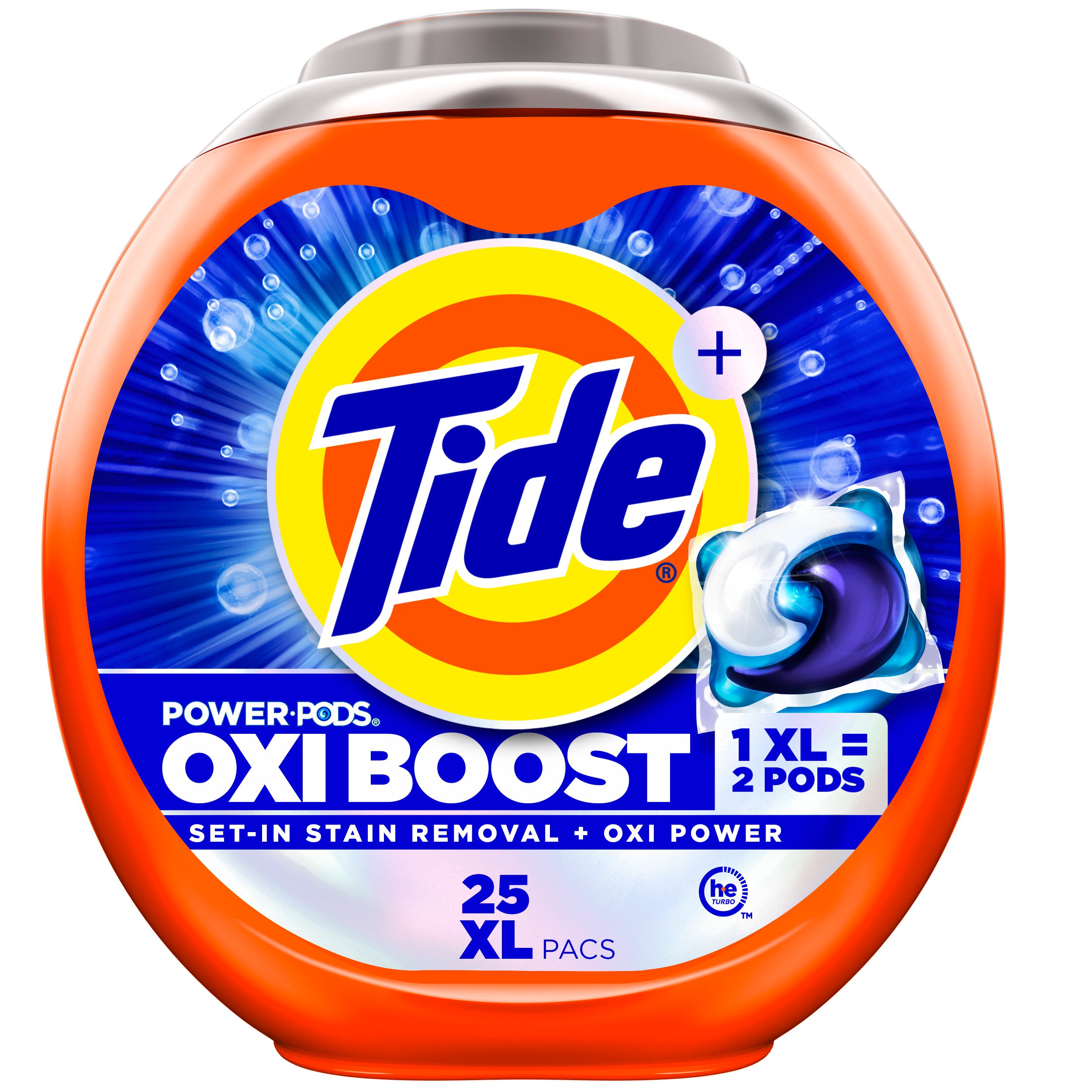 Tide Oxi Boost Power PODS Laundry Detergent Pods, Stain Remover Plus Oxi Power - Shop Detergent ...