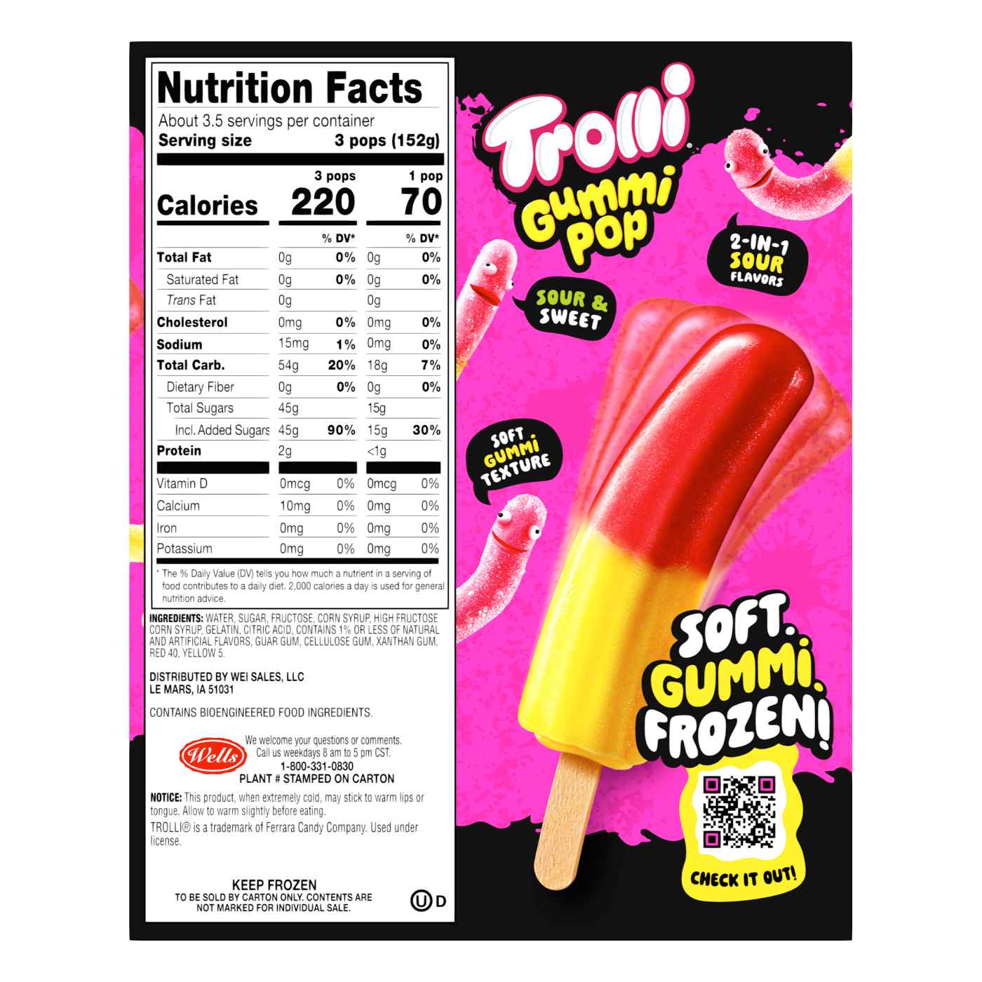 Trolli Gummi Ice Pops - Cherry Lemon - Shop Bars & pops at H-E-B