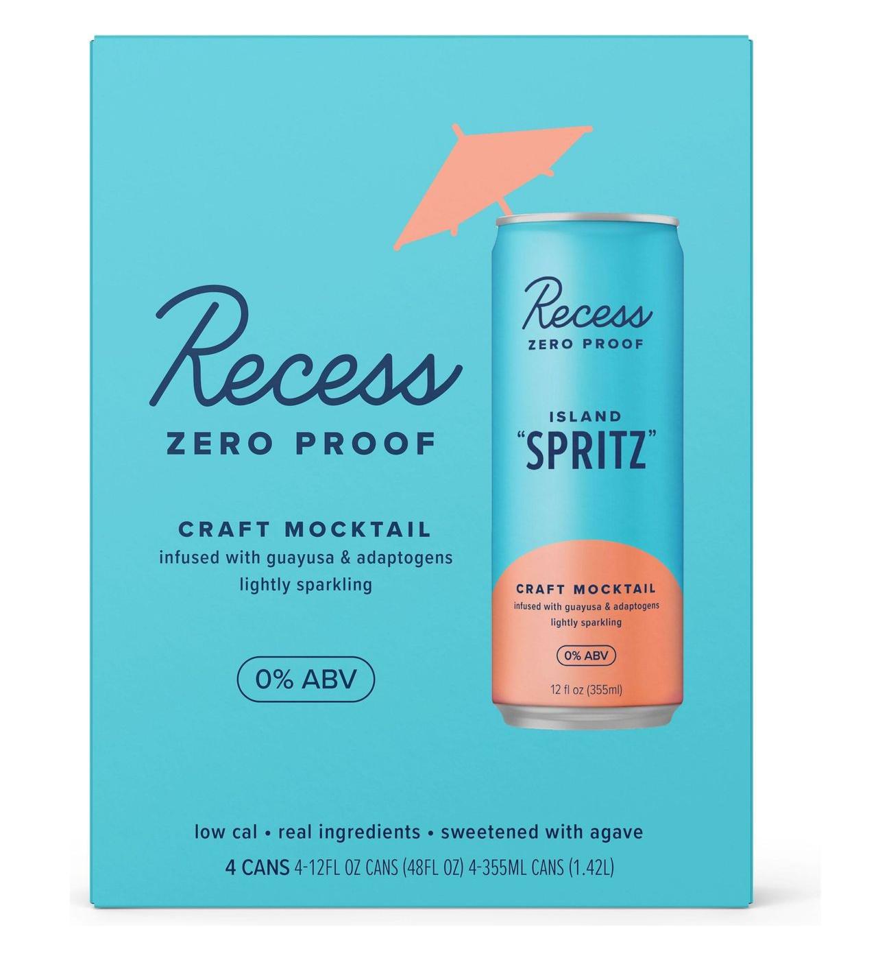 Recess Zero Proof Island Spritz Craft Mocktail 4 pk Cans - Shop Diet ...