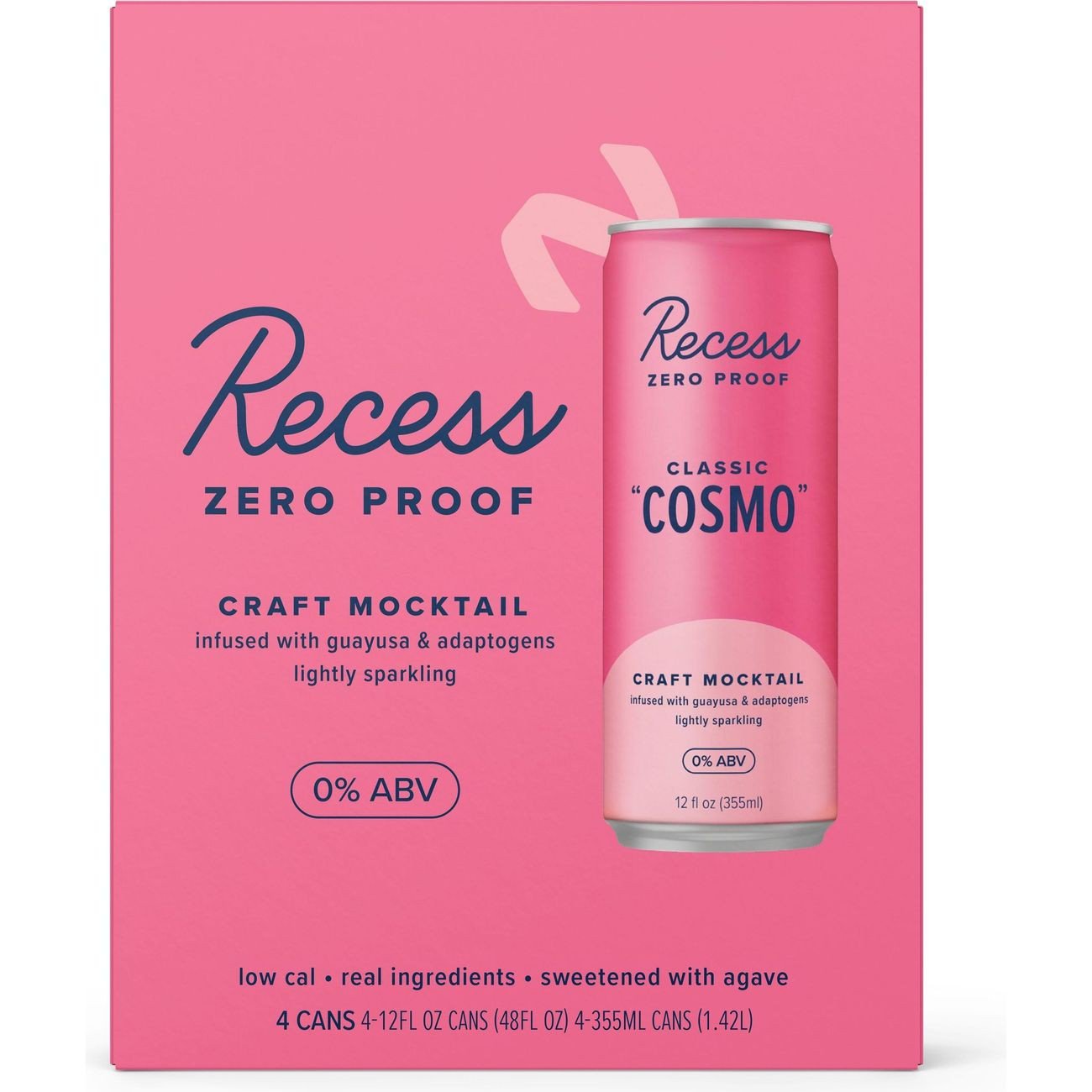 Recess Zero Proof Classic Cosmo Craft Mocktail 4 pk Cans - Shop Diet ...