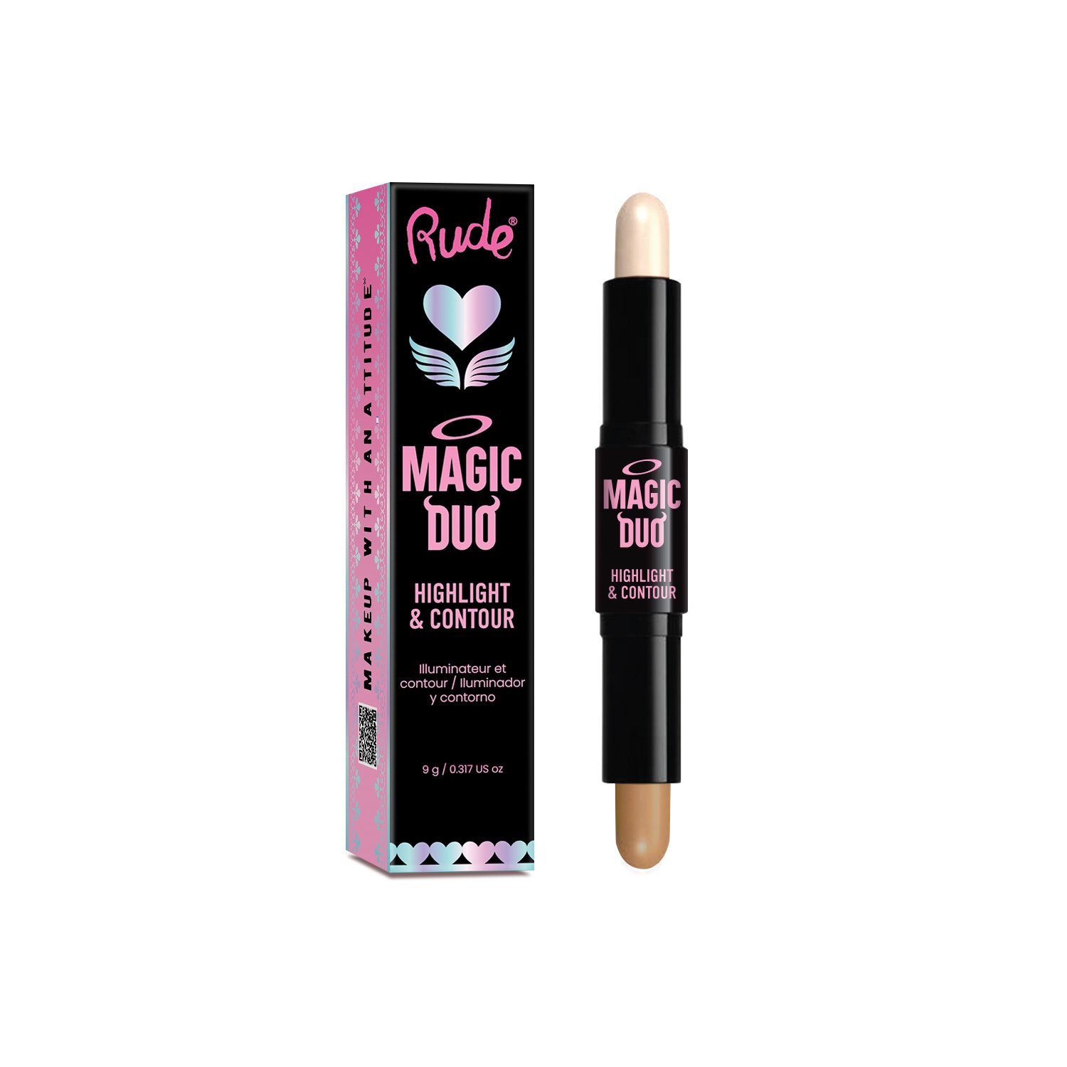 Rude Cosmetics Magic Duo Highlight & Contour - Light - Shop Bronzers ...