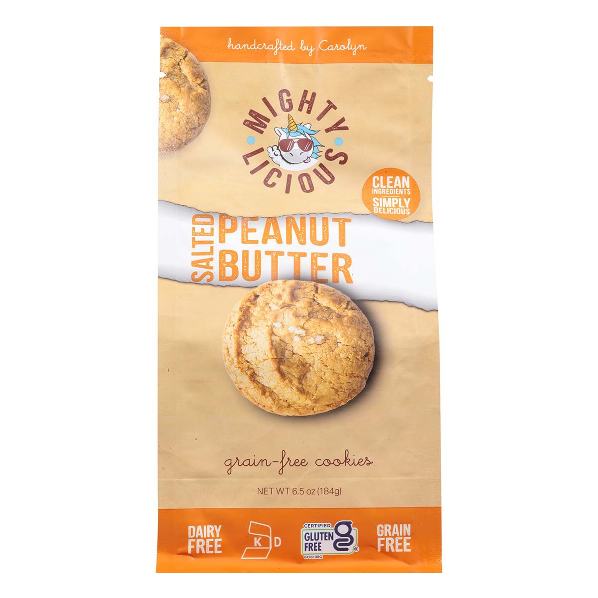 Mightylicious Salted Peanut Butter Grain-Free Cookies - Shop Cookies at ...