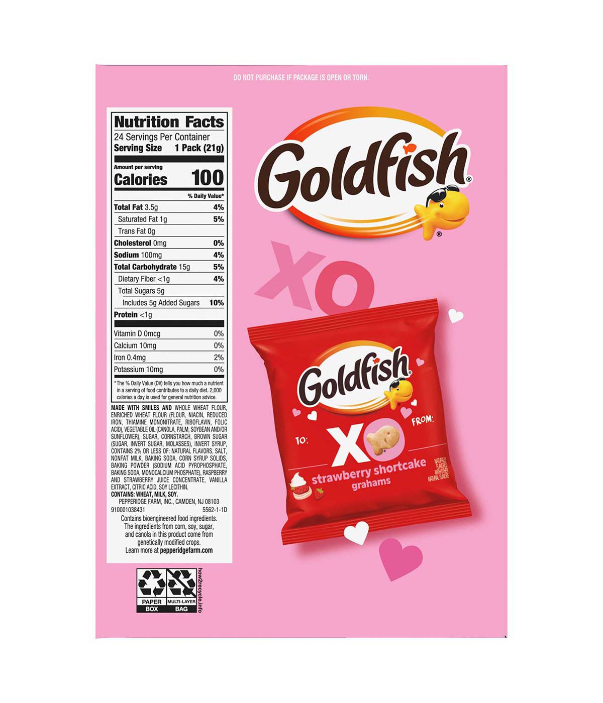 Goldfish Strawberry Shortcake Grahams Valentine Snack Packs - Shop ...