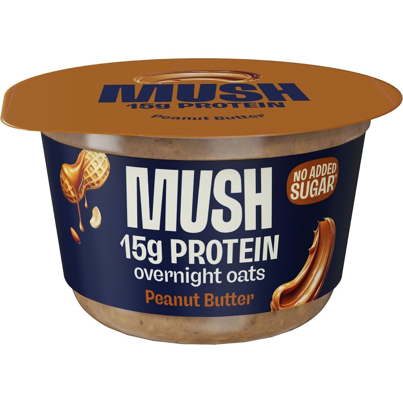 Mush 15g Protein Overnight Oats - Peanut Butter - Shop Yogurt at H-E-B