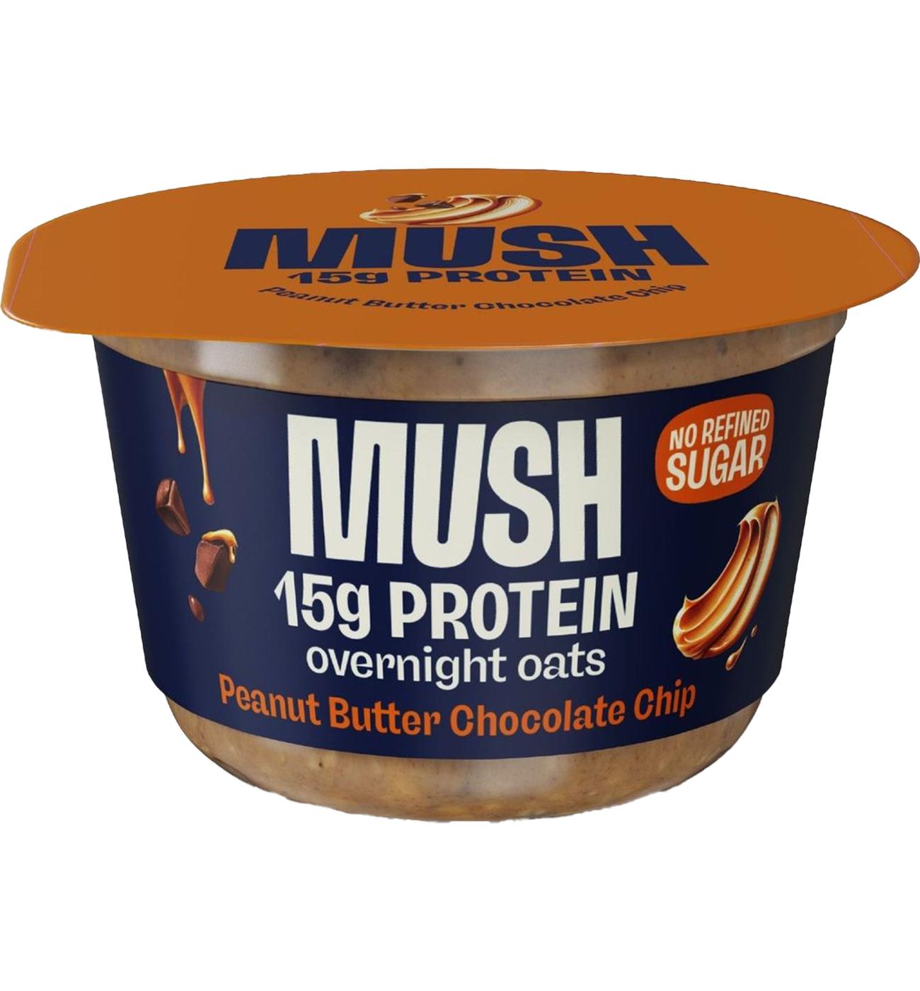 Mush 15g Protein Overnight Oats - Peanut Butter Chocolate Chip - Shop ...