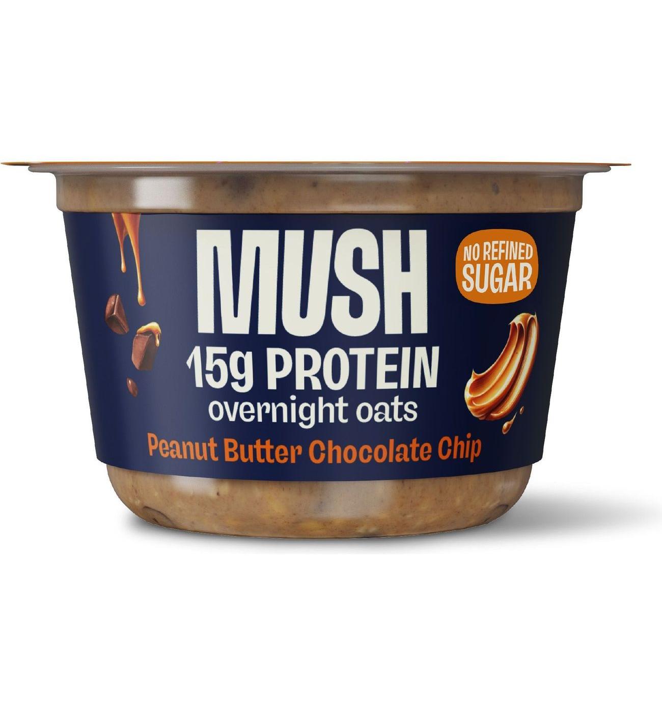 Mush 15g Protein Overnight Oats - Peanut Butter Chocolate Chip - Shop ...