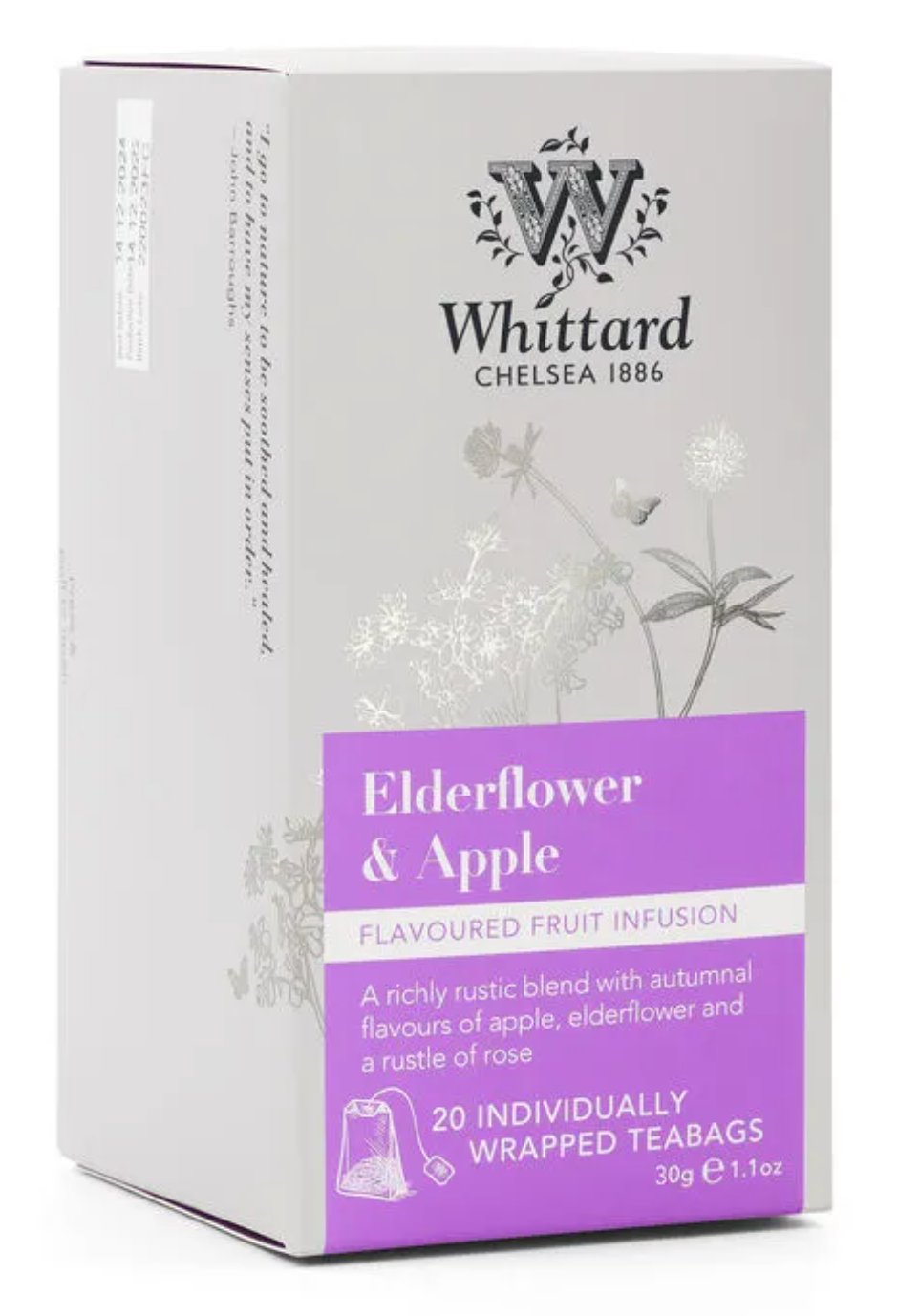 Whittard Classic Elderflower & Apple Tea Bags, 20 ct | Central Market ...