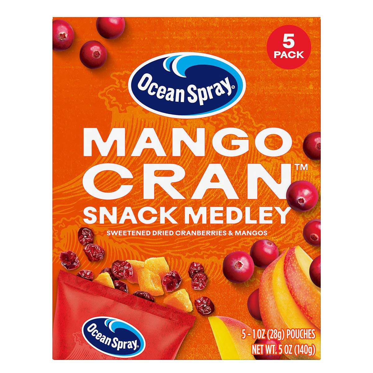 Ocean Spray Snack Medley Mango Cran 5 pk - Shop Berries & cherries at H-E-B