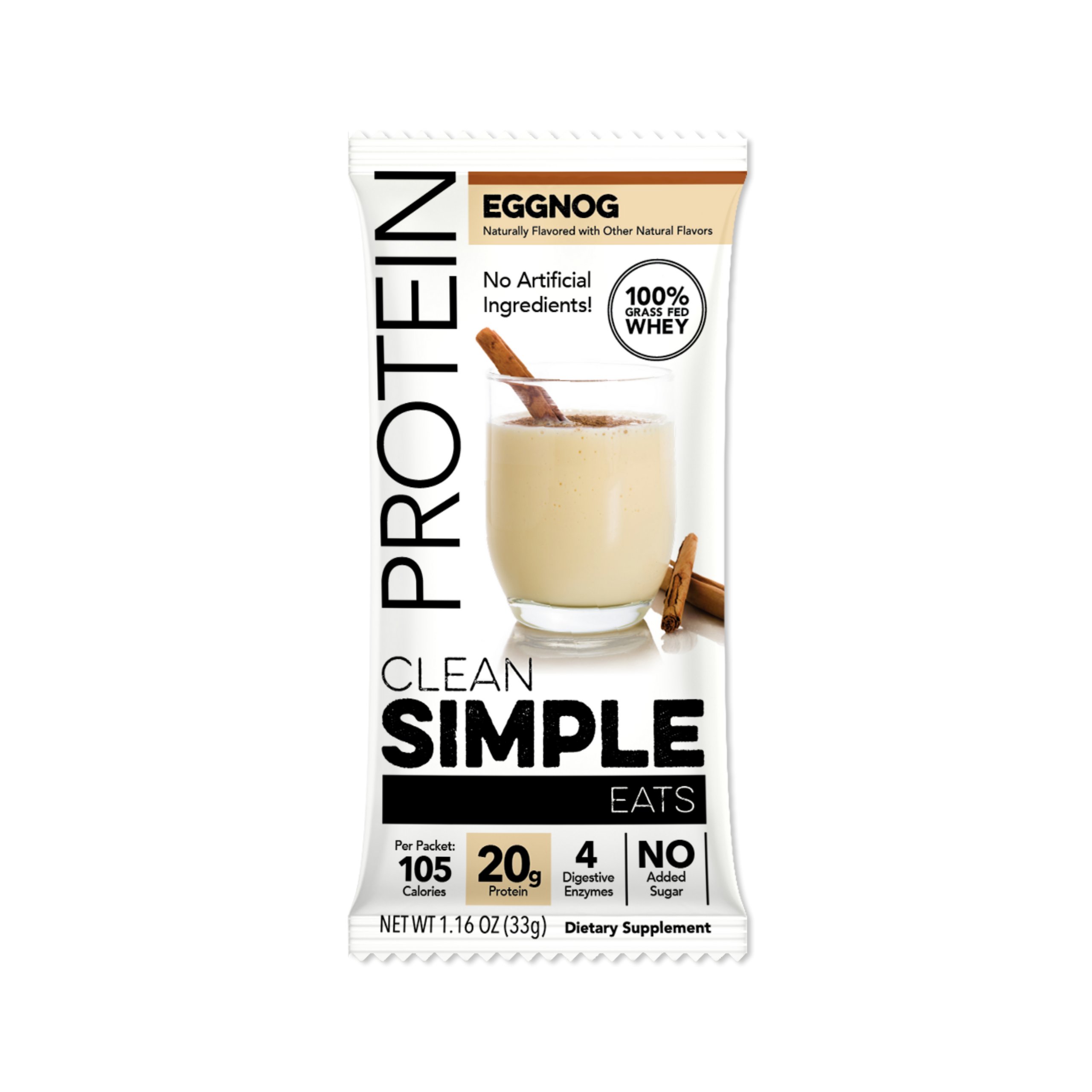 Clean Simple Eats 20g Protein Powder Packet - Eggnog - Shop Diet ...
