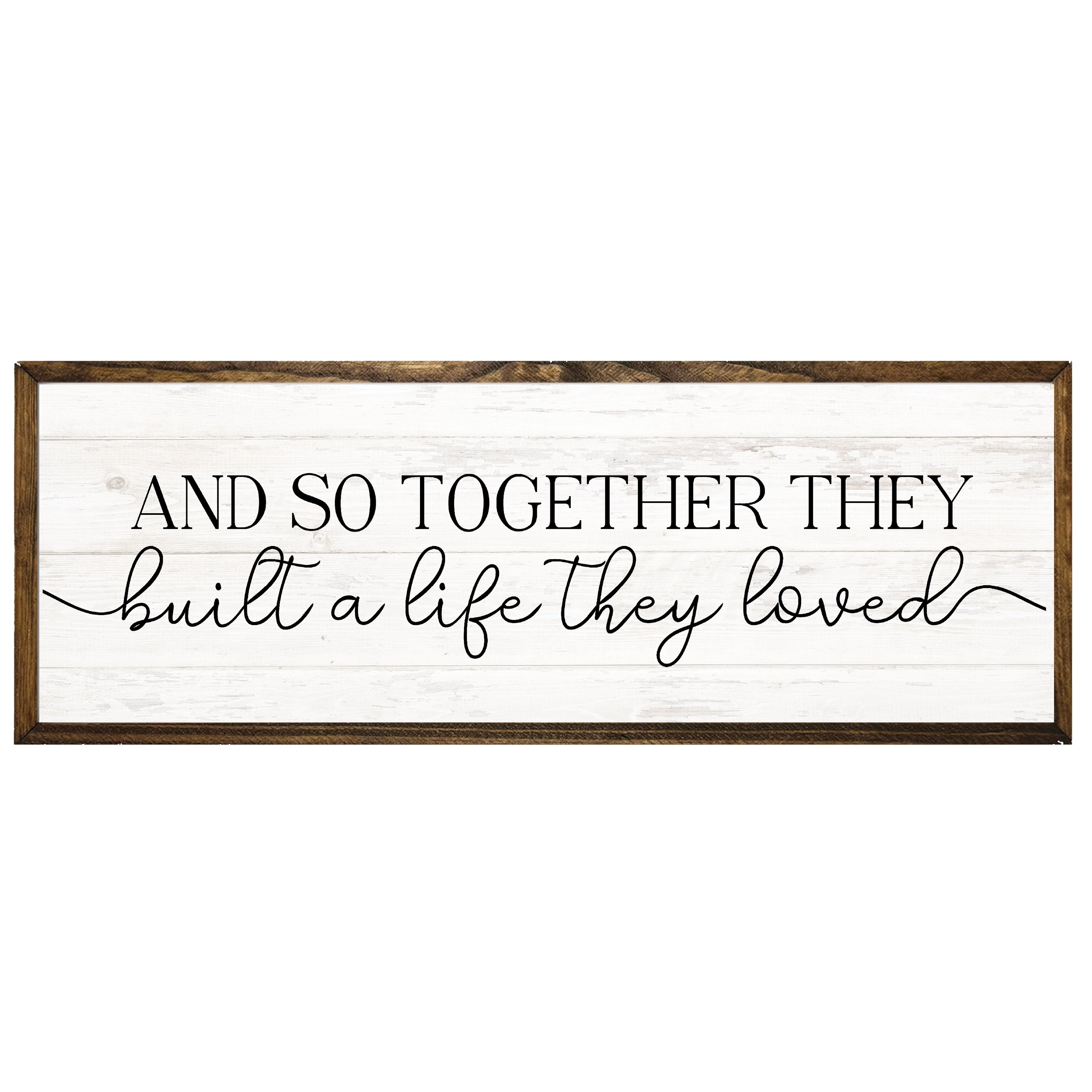 Haven + Key Together They Built Wooden Frame Wall Sign - Shop Seasonal ...