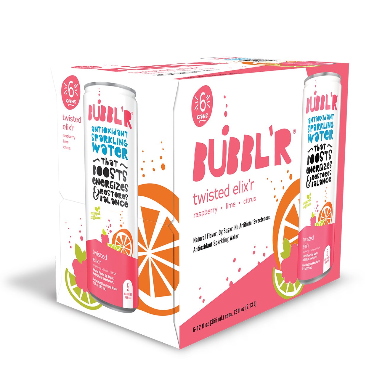 Bubbl'r Antioxidant Sparkling Water 6 pk Cans - Twisted Elix'r - Shop Water at H-E-B