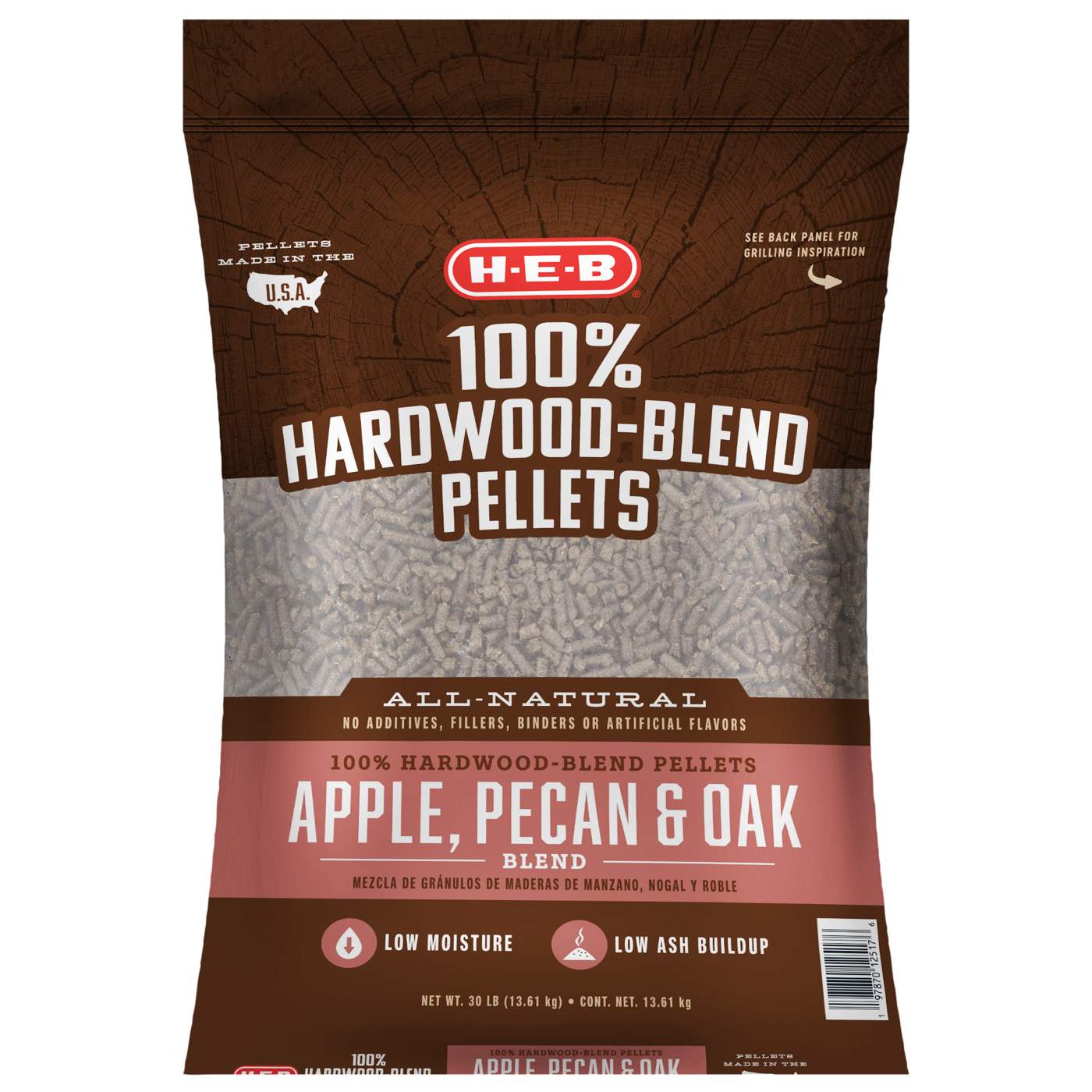 H-E-B 100% Hardwood-Blend Pellets - Apple Pecan & Oak - Shop Charcoal ...