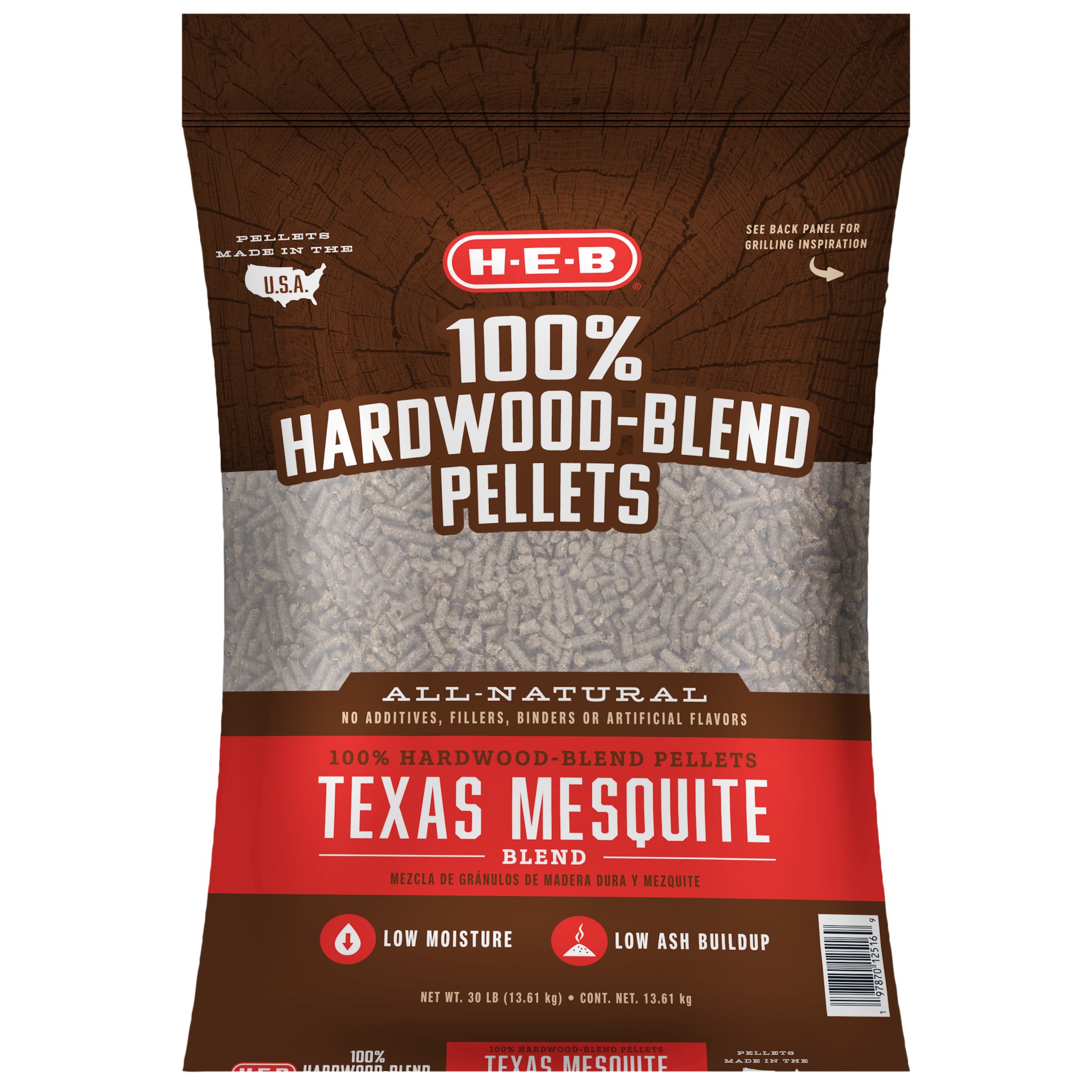 H-E-B 100% Hardwood-Blend Pellets - Texas Mesquite - Shop Charcoal ...