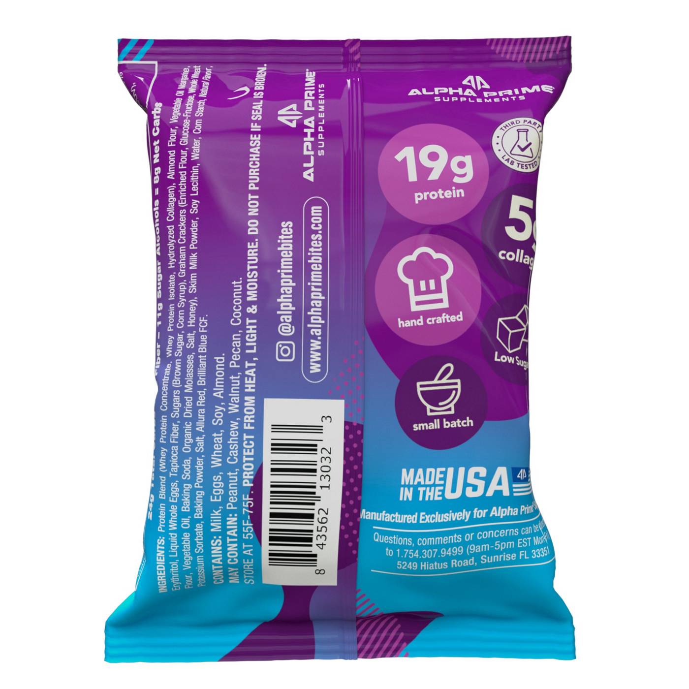 Prime Bites 19g Protein Brownie - Blueberry Cobbler - Shop Granola ...