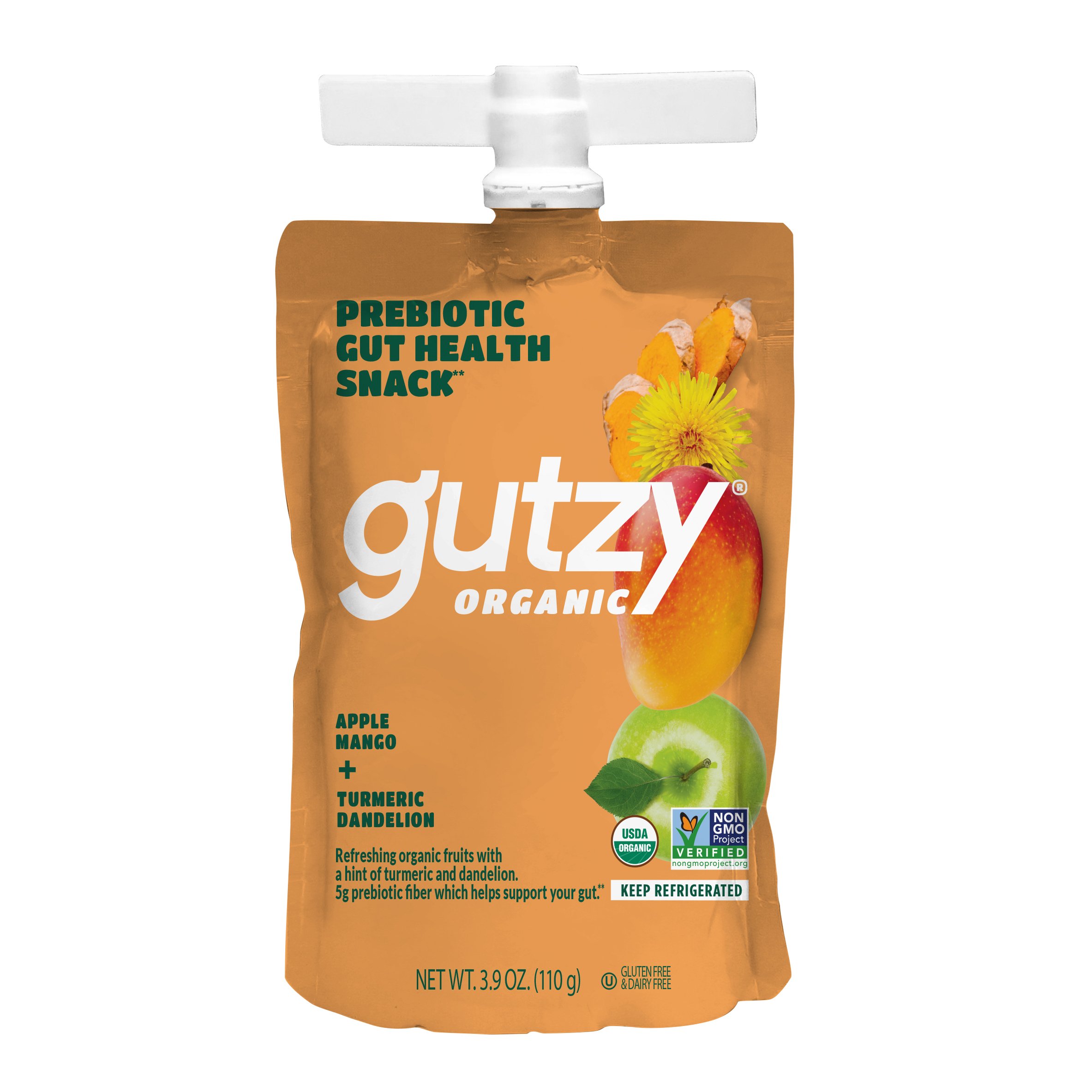 Gutzy Organic Prebiotic Snack - Apple Mango Turmeric & Dandelion - Shop ...