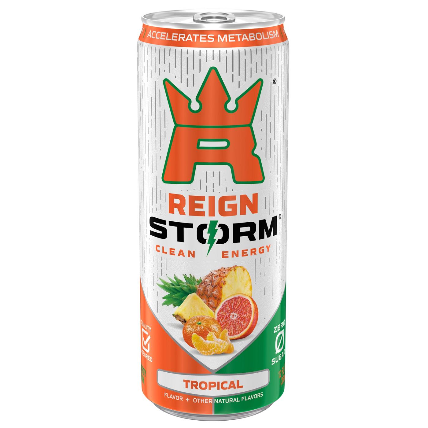 Reign Storm Zero Sugar Clean Energy Drink - Tropical - Shop Sports ...