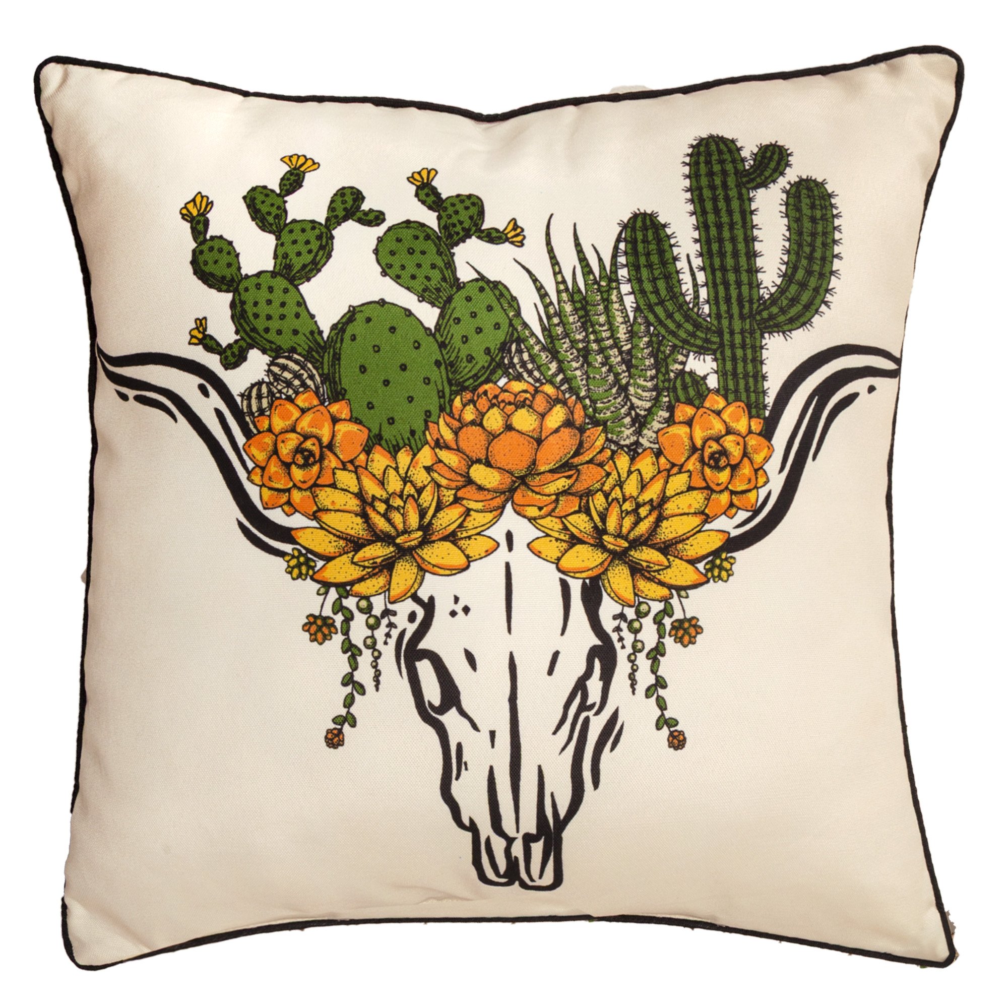 Texas Proud Cactus Skull Decorative Throw Pillow - Shop Seasonal decor ...