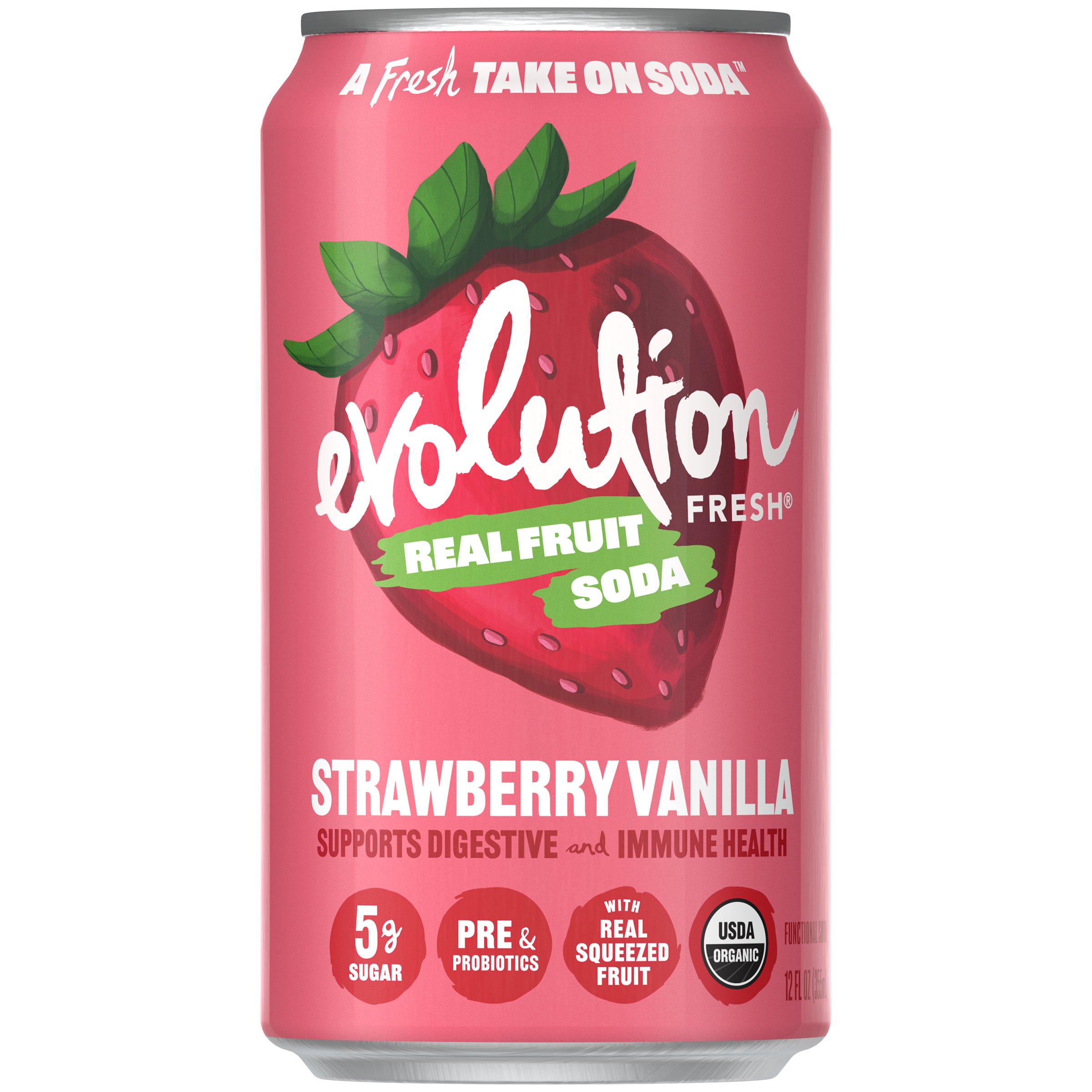 Evolution Fresh Prebiotic Soda - Strawberry Vanilla - Shop Juice at H-E-B
