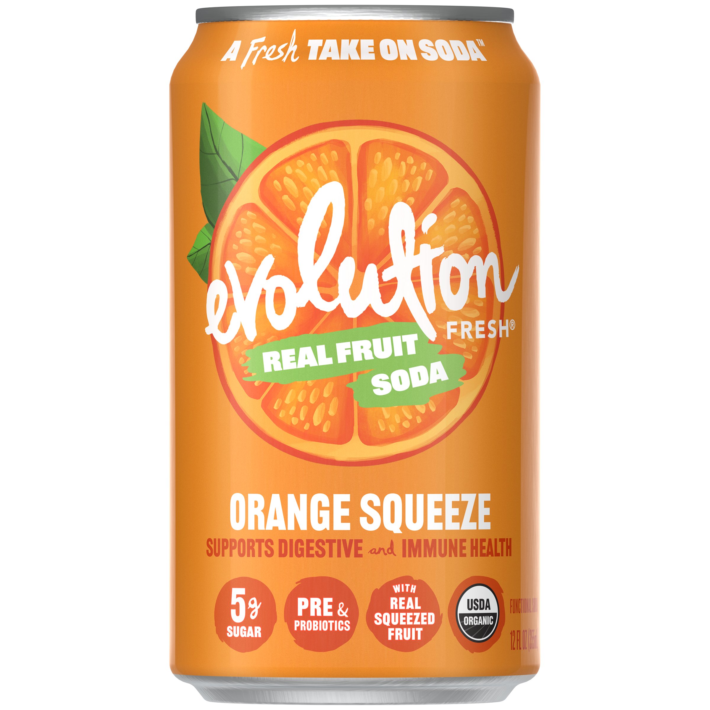 Evolution Fresh Prebiotic Soda - Orange Squeeze - Shop Juice at H-E-B