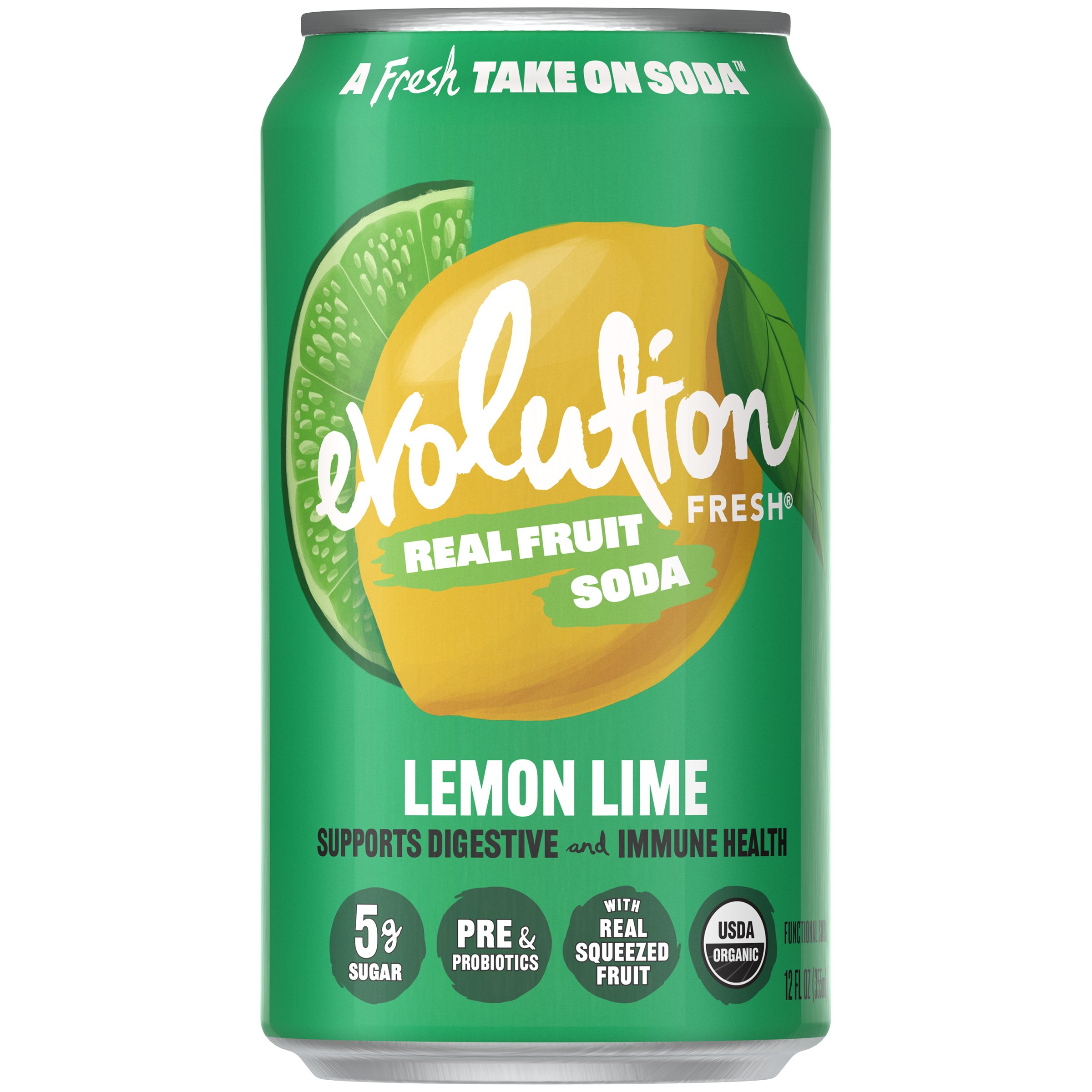 Evolution Fresh Prebiotic Soda - Lemon Lime - Shop Juice at H-E-B