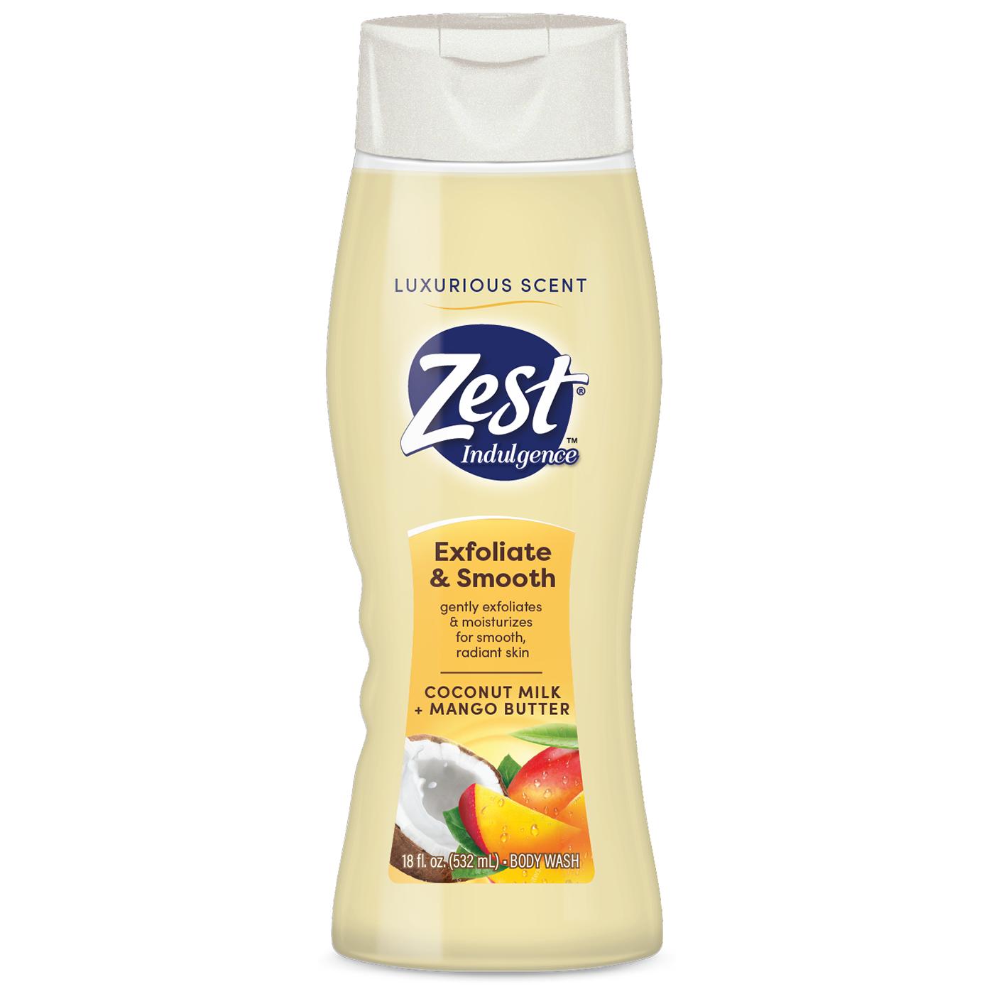 Zest Indulgence Body Wash - Coconut Milk & Mango Butter - Shop Body ...