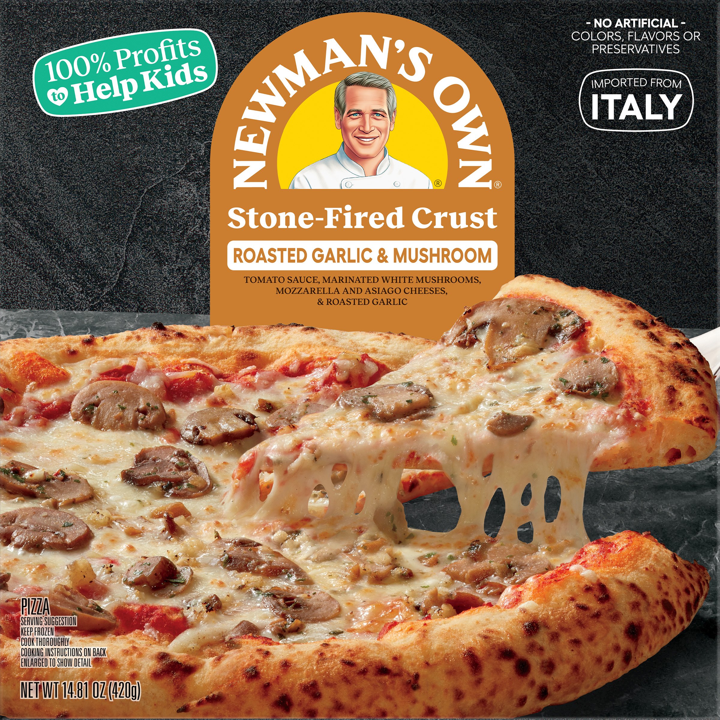 Newman's Own Stone Fire Pizza - Roasted Garlic & Mushroom - Shop Pizza ...