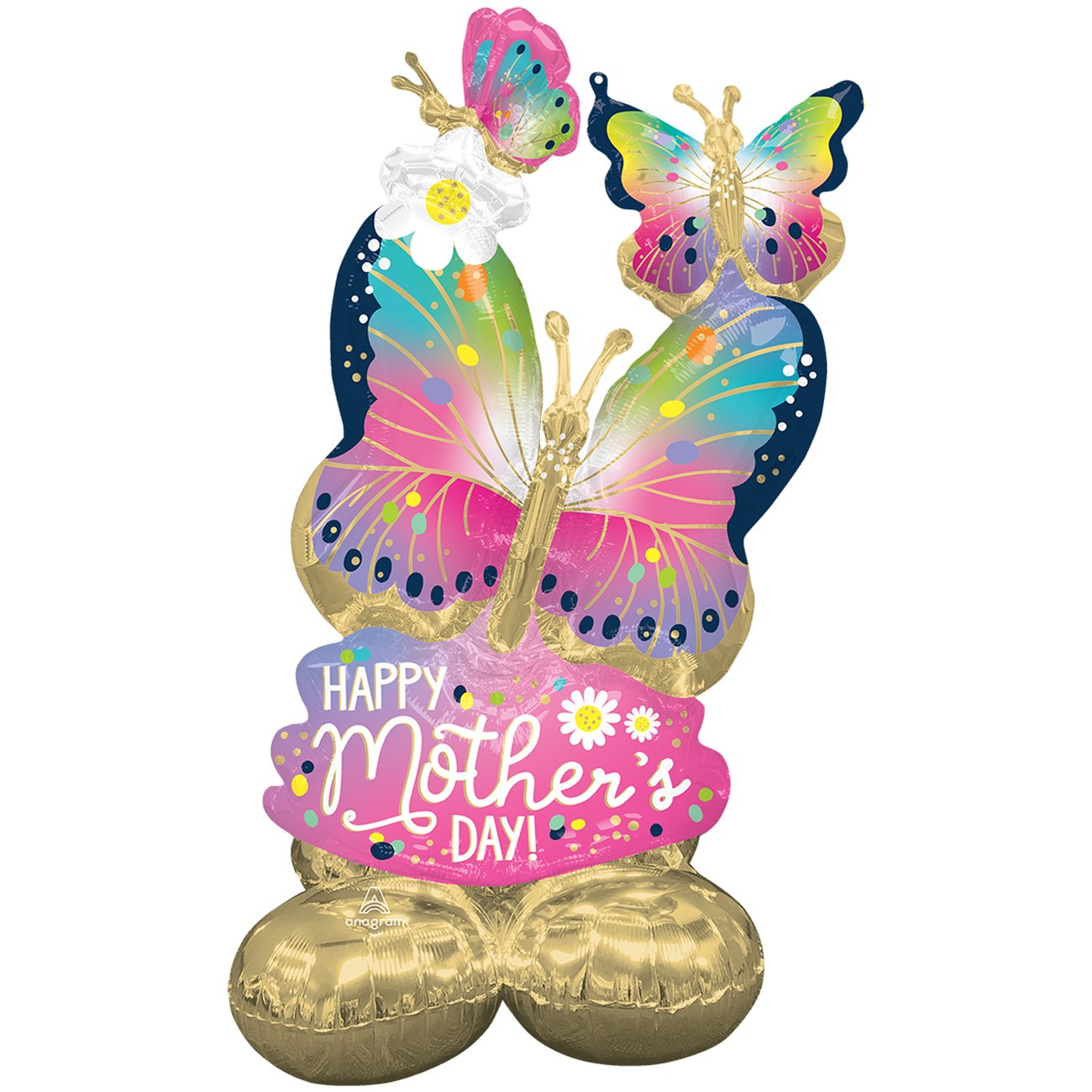 Floral Vibrant Flutter Mother's Day Helium Balloon - Shop Balloons at H-E-B