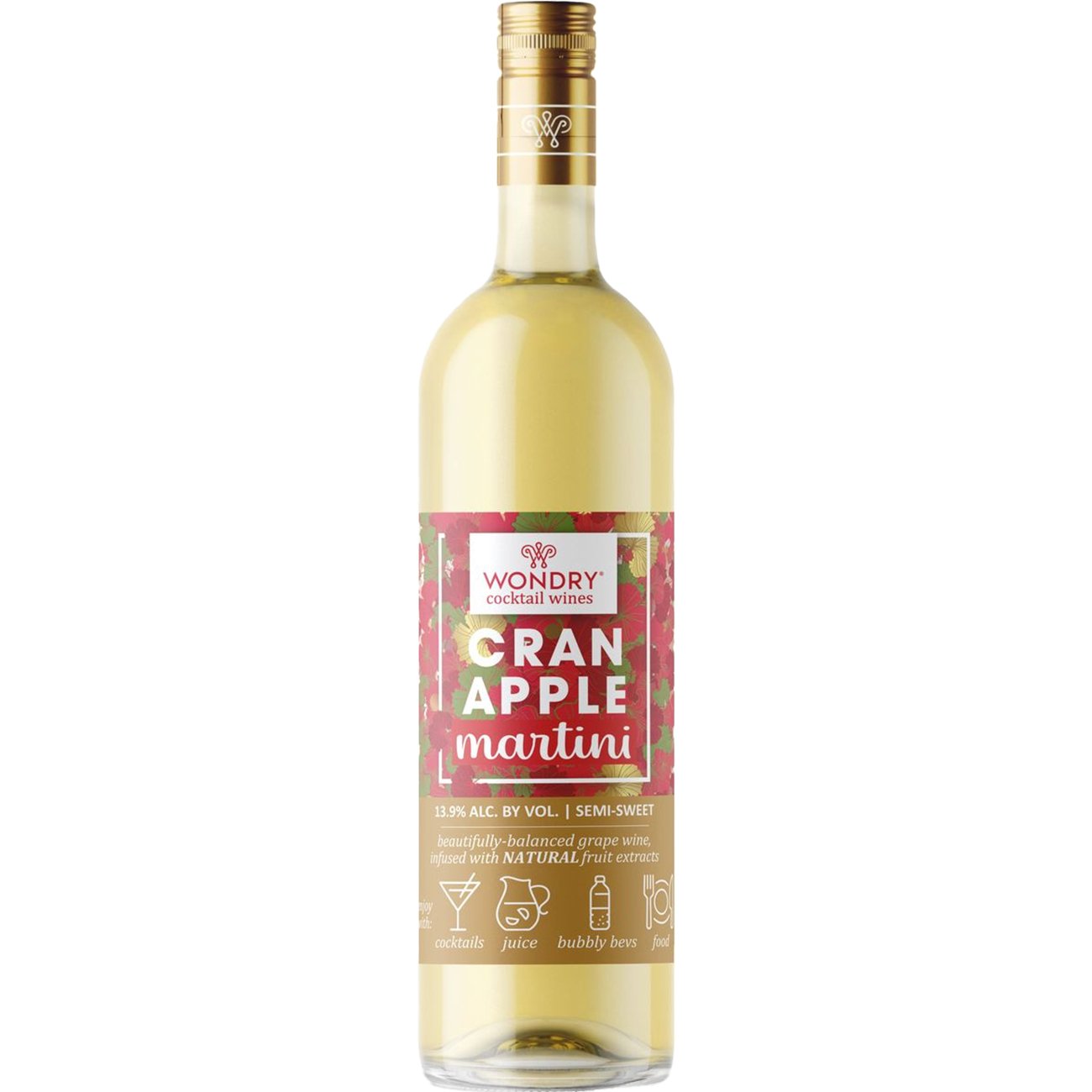 Wondry Organic Cran Apple Martini Wine Cocktail - Shop Malt beverages ...
