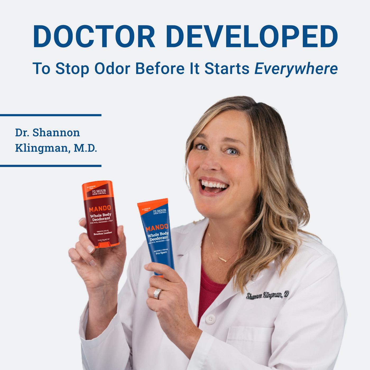 Mando Whole Body Deodorant - Men's Aluminum-Free Invisible Cream ...