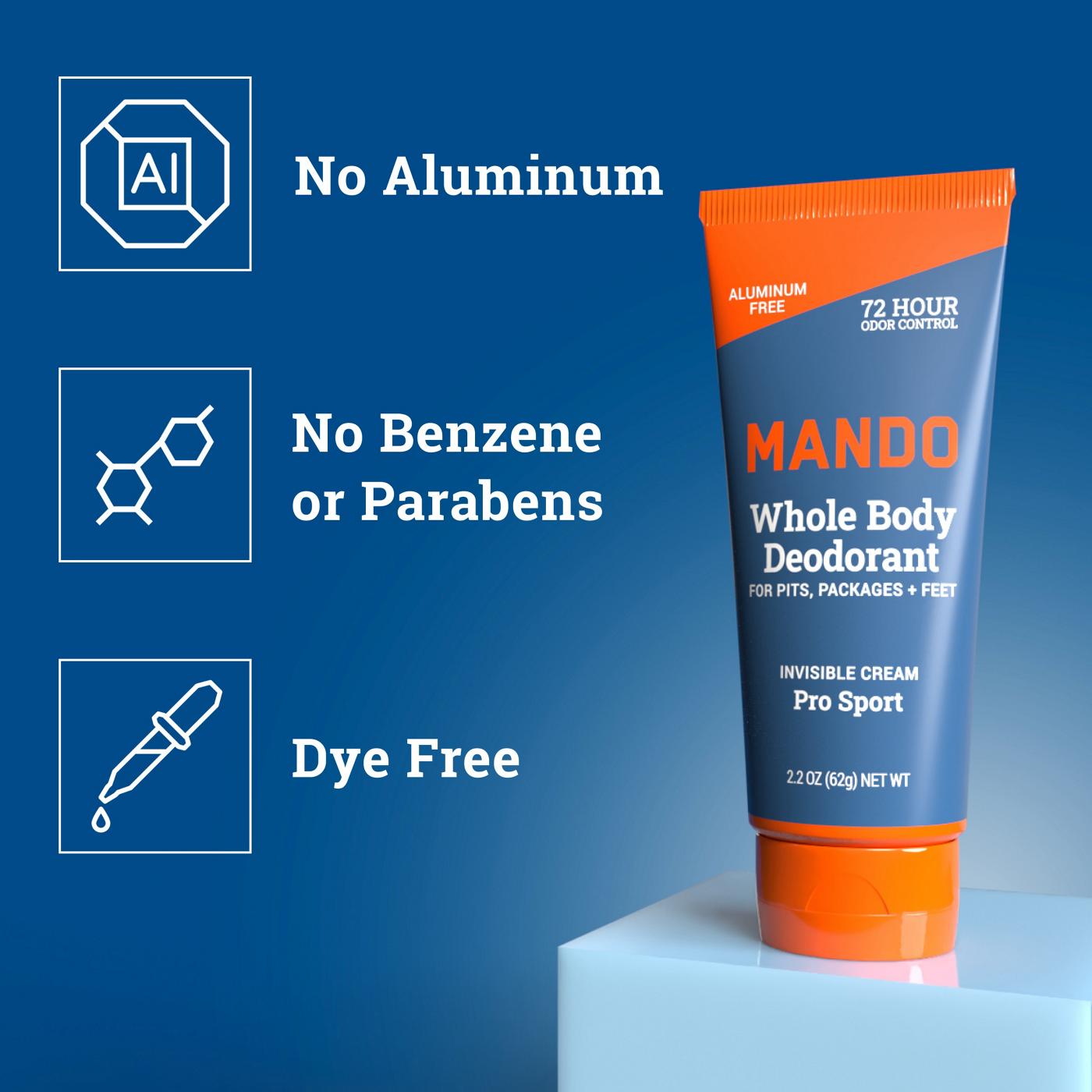 Mando Whole Body Deodorant - Men's Aluminum-Free Invisible Cream ...