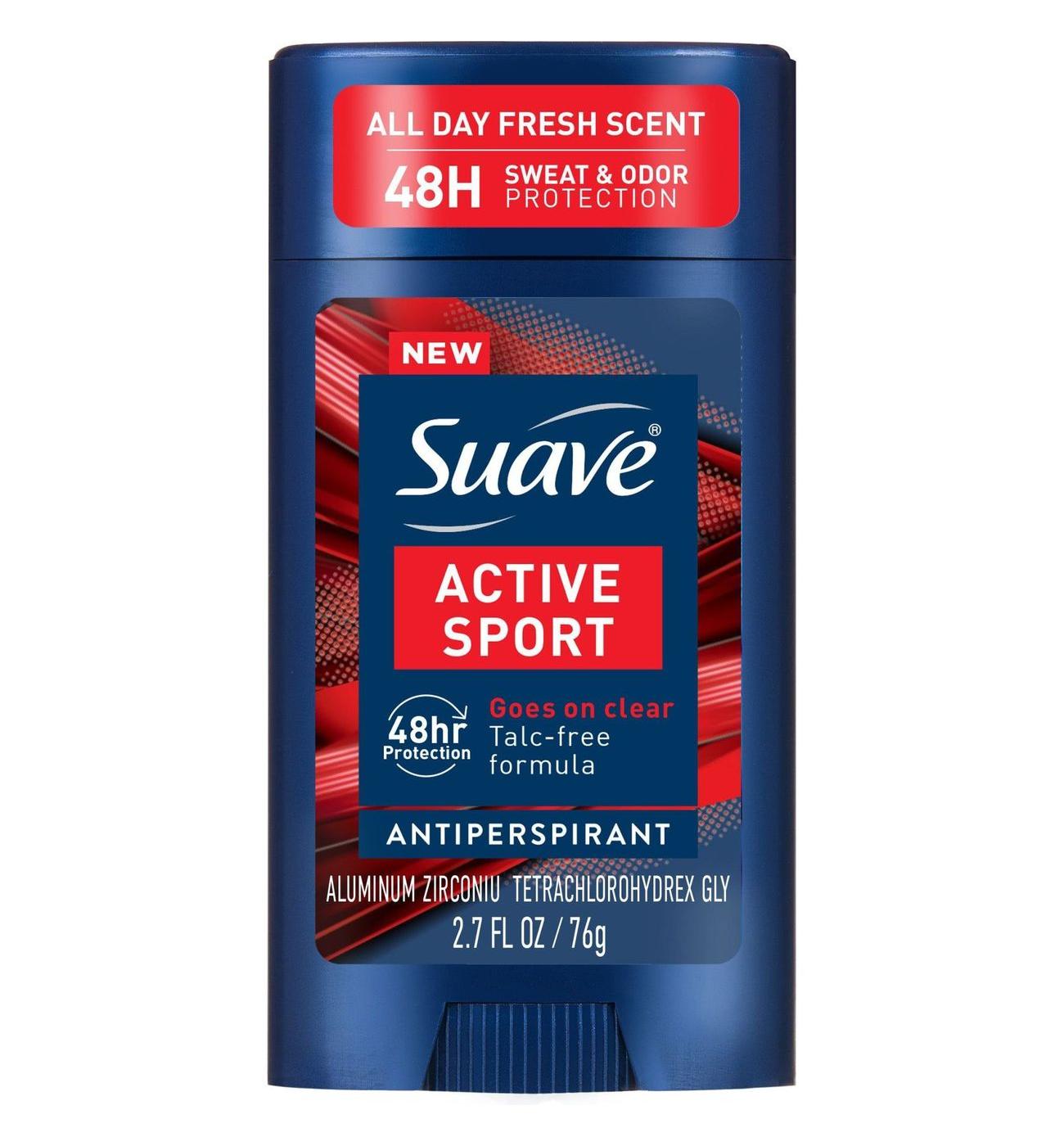 Suave Active Sport Men’s Antiperspirant Deodorant 48hr Protection ...