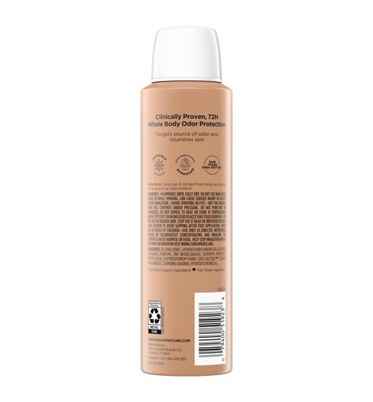 Shea Moisture Aluminum Free 72 Hr Nourish Whole Body Deodorant Spray ...