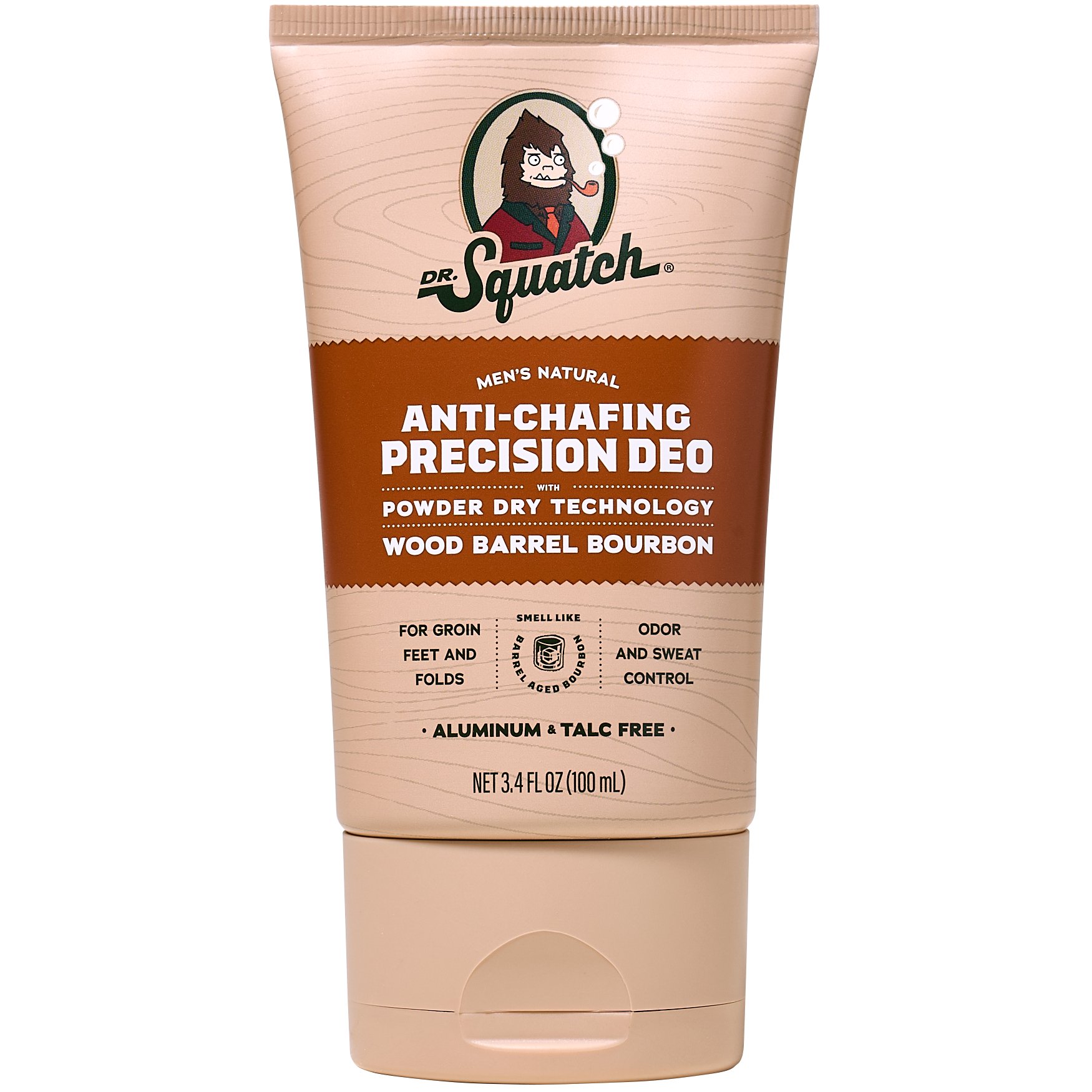 Dr. Squatch Men's Natural Anti-Chafing Precision Deodorant - Wood ...