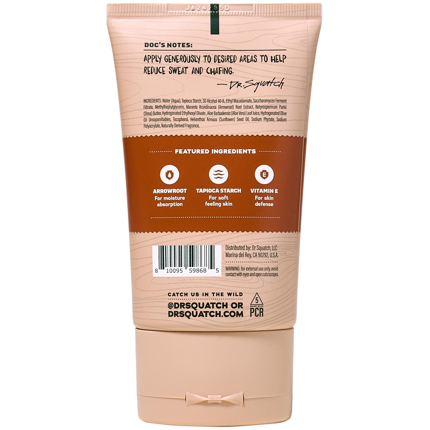Dr. Squatch Men's Natural Anti-Chafing Precision Deodorant - Wood ...