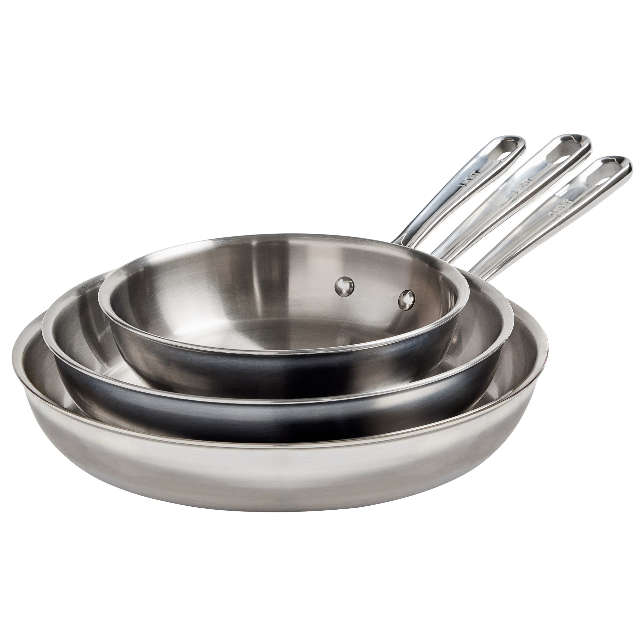 T-fal Tri-Ply Stainless Steel Fry Pan Set - Shop Frying pans & griddles ...